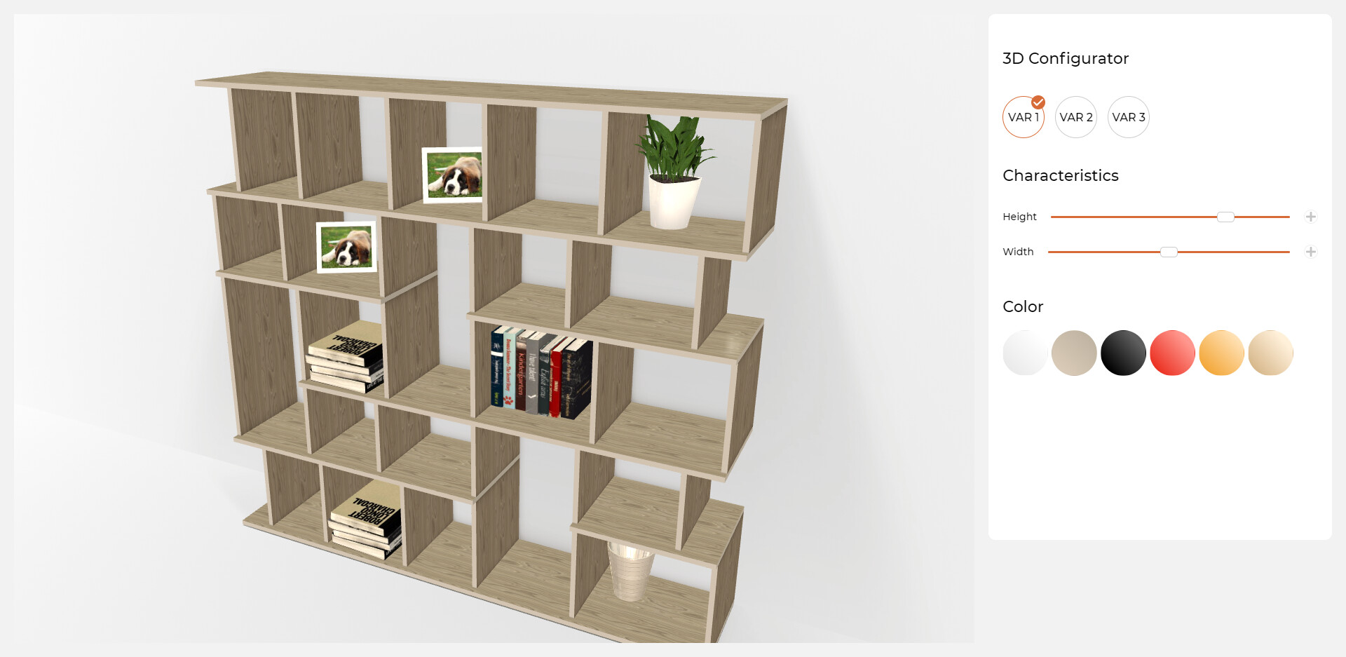 Cyberfox - 3D-configurator of the bookcase (demo)