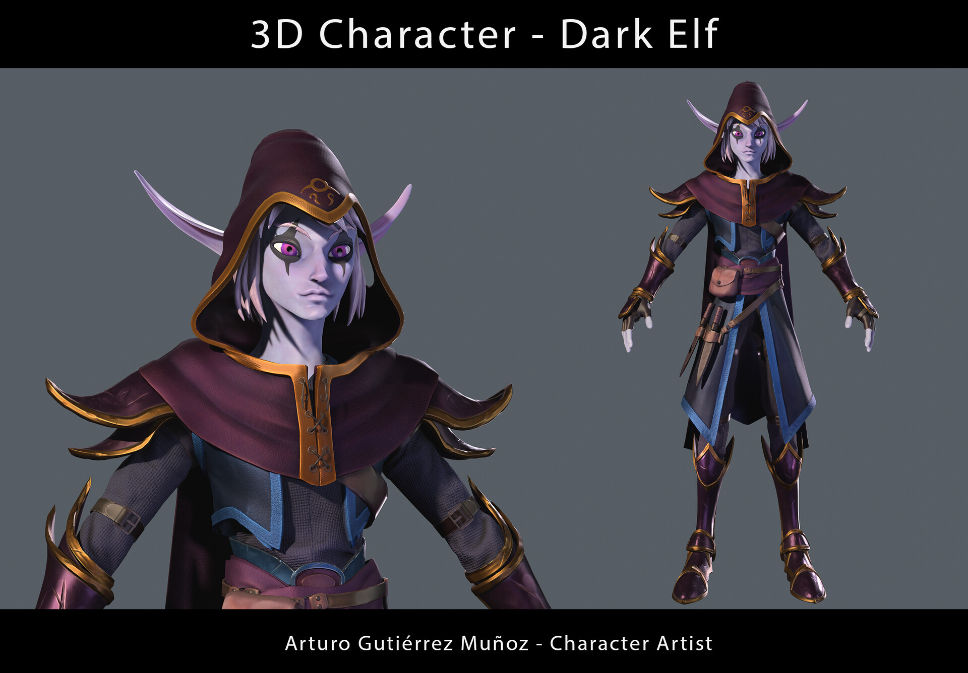 ArtStation - Dark Elf Ingame Model
