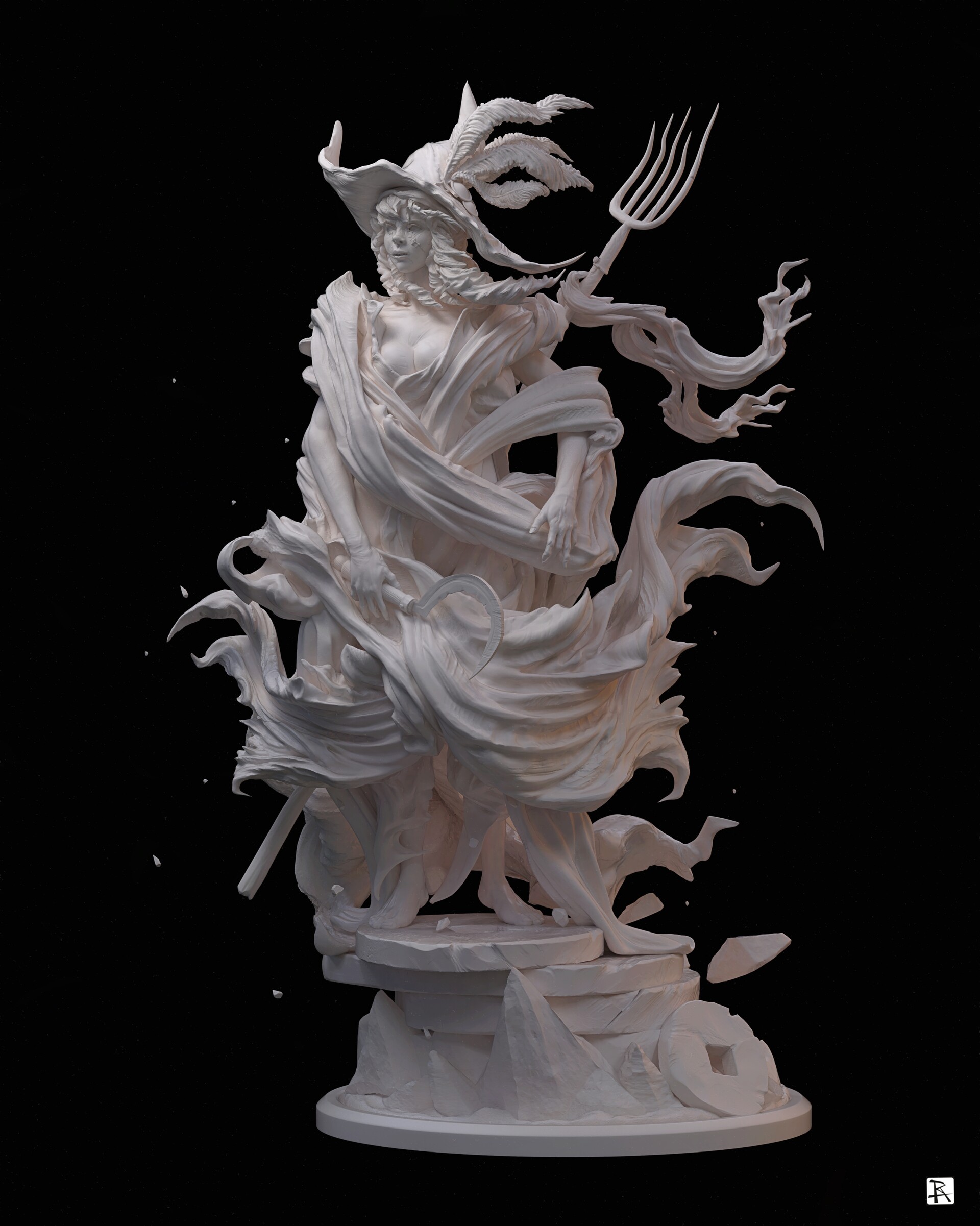 Béres Rudolf Artist - Witch-The harvester