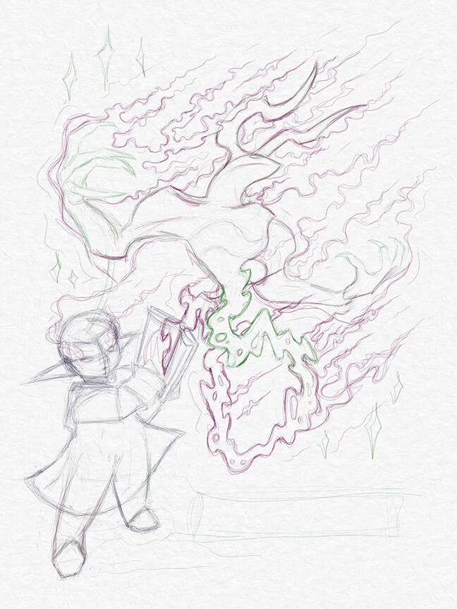 ArtStation - FFXIV Summoner (sketch)