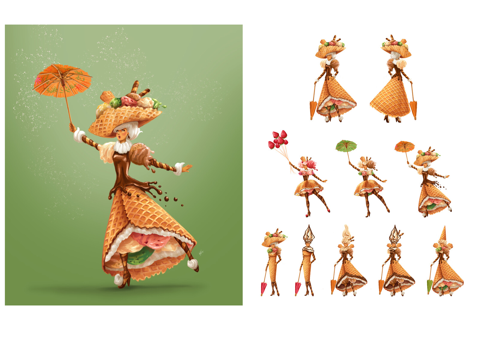Nadia Luongo - Candy people - Character Illustration