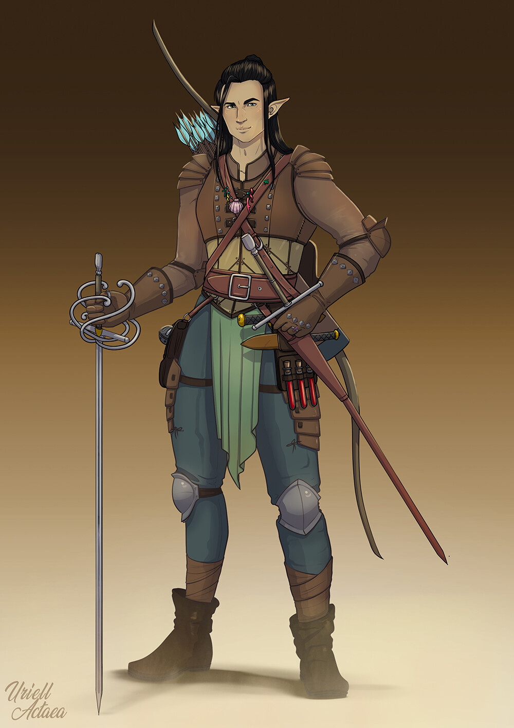 Uriell Actaea - Edhassian's Shadows - DnD Characters art