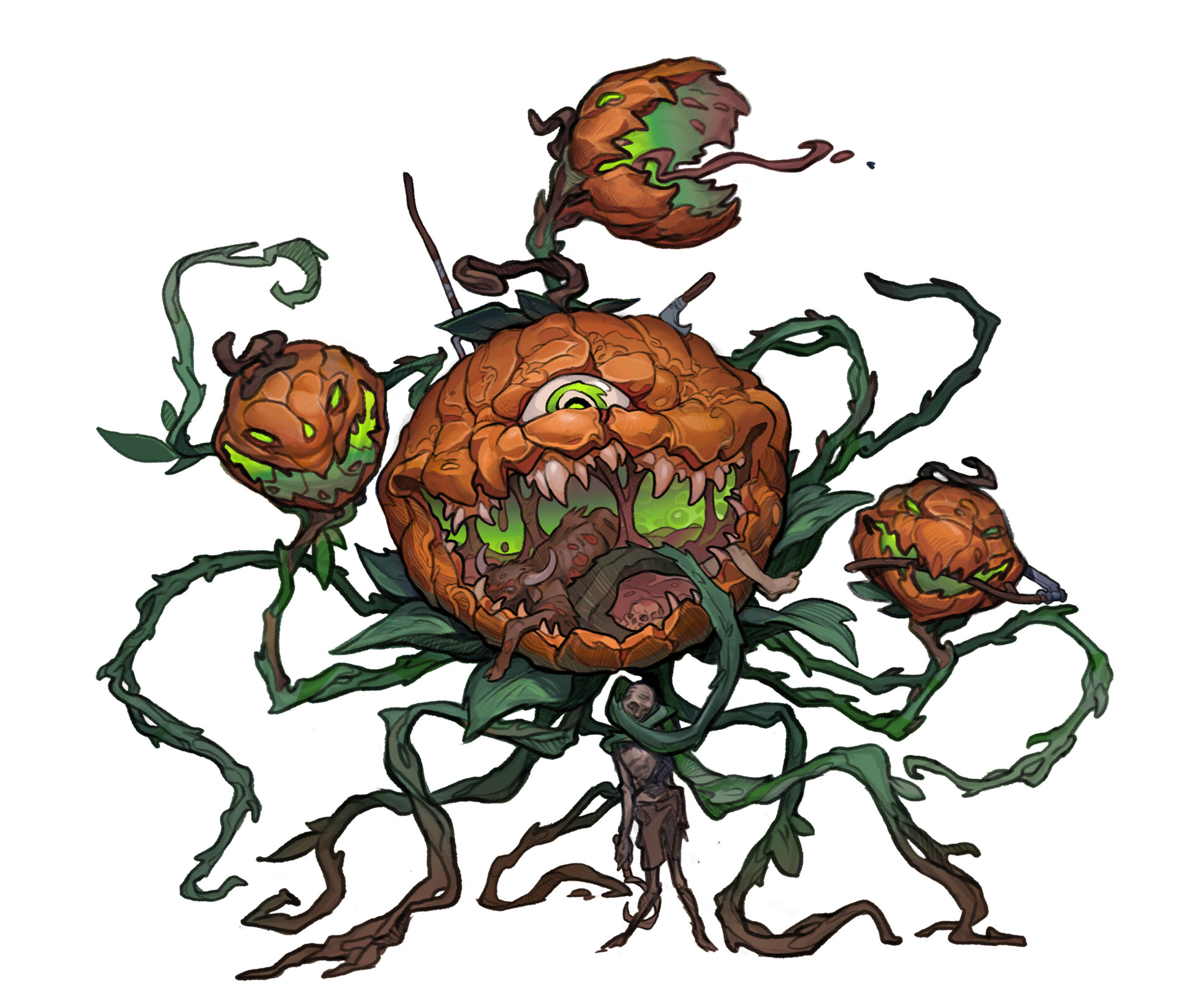 ArtStation - Pumpkin Corpse Flower