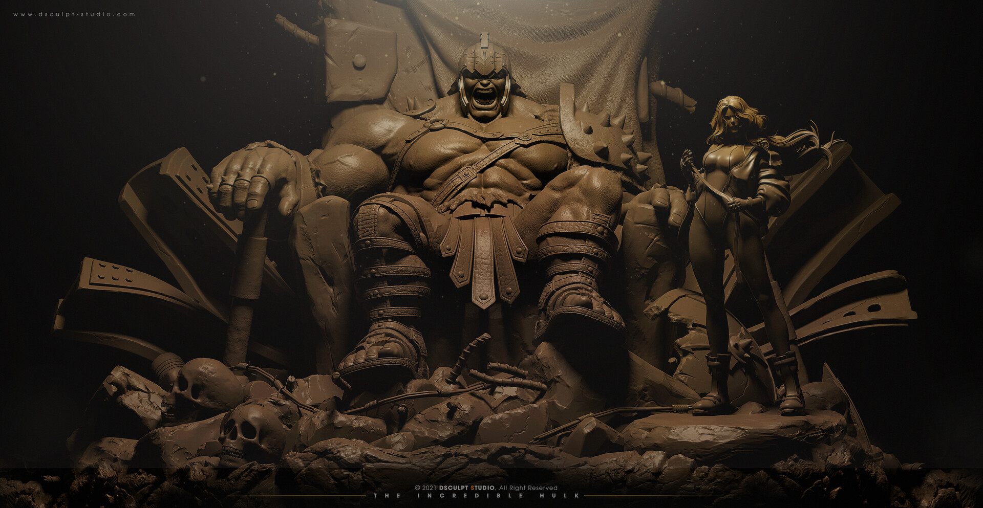 hulk 3d render