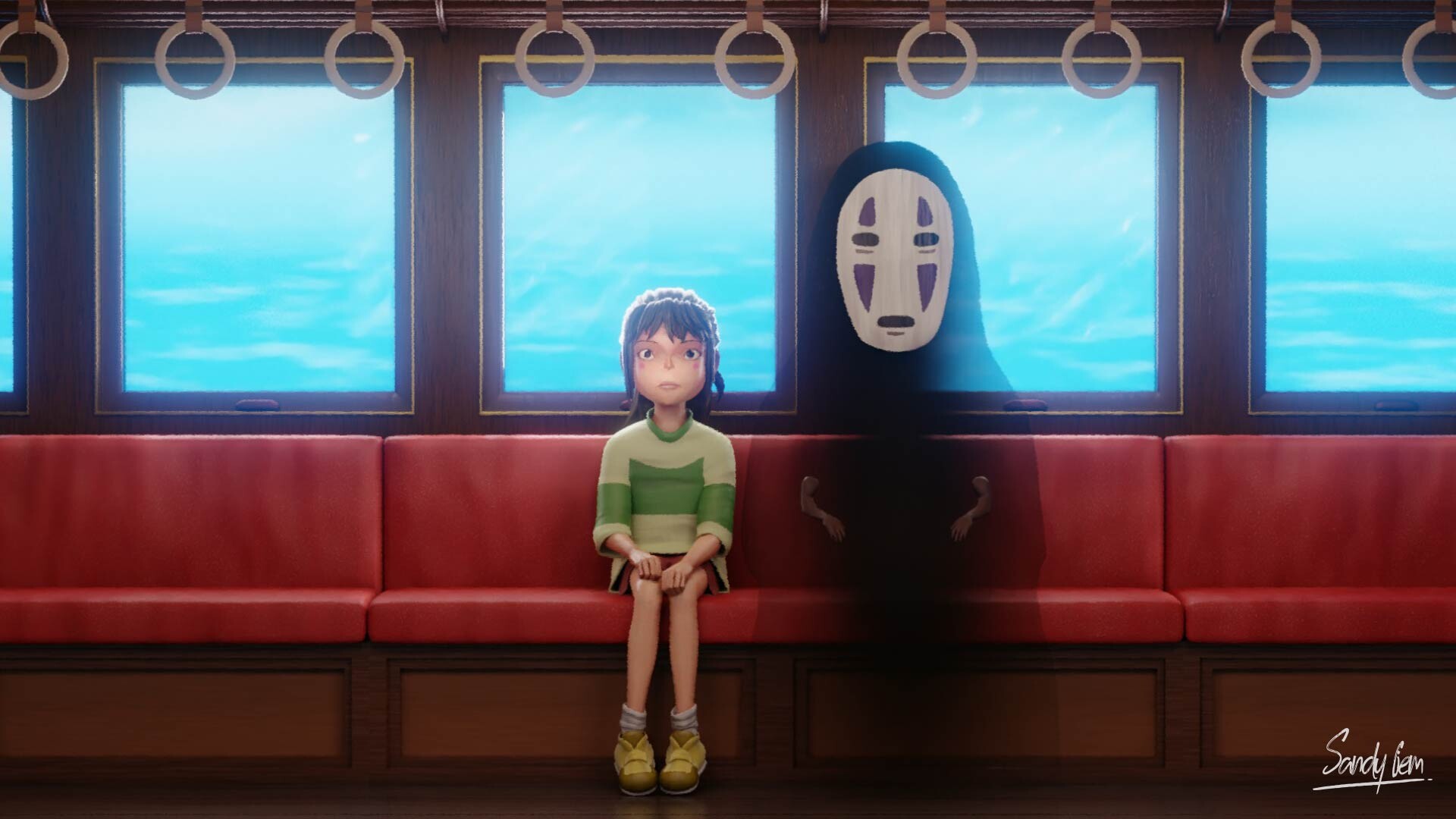 Ducklyarts - Spirited Away - Train scene
