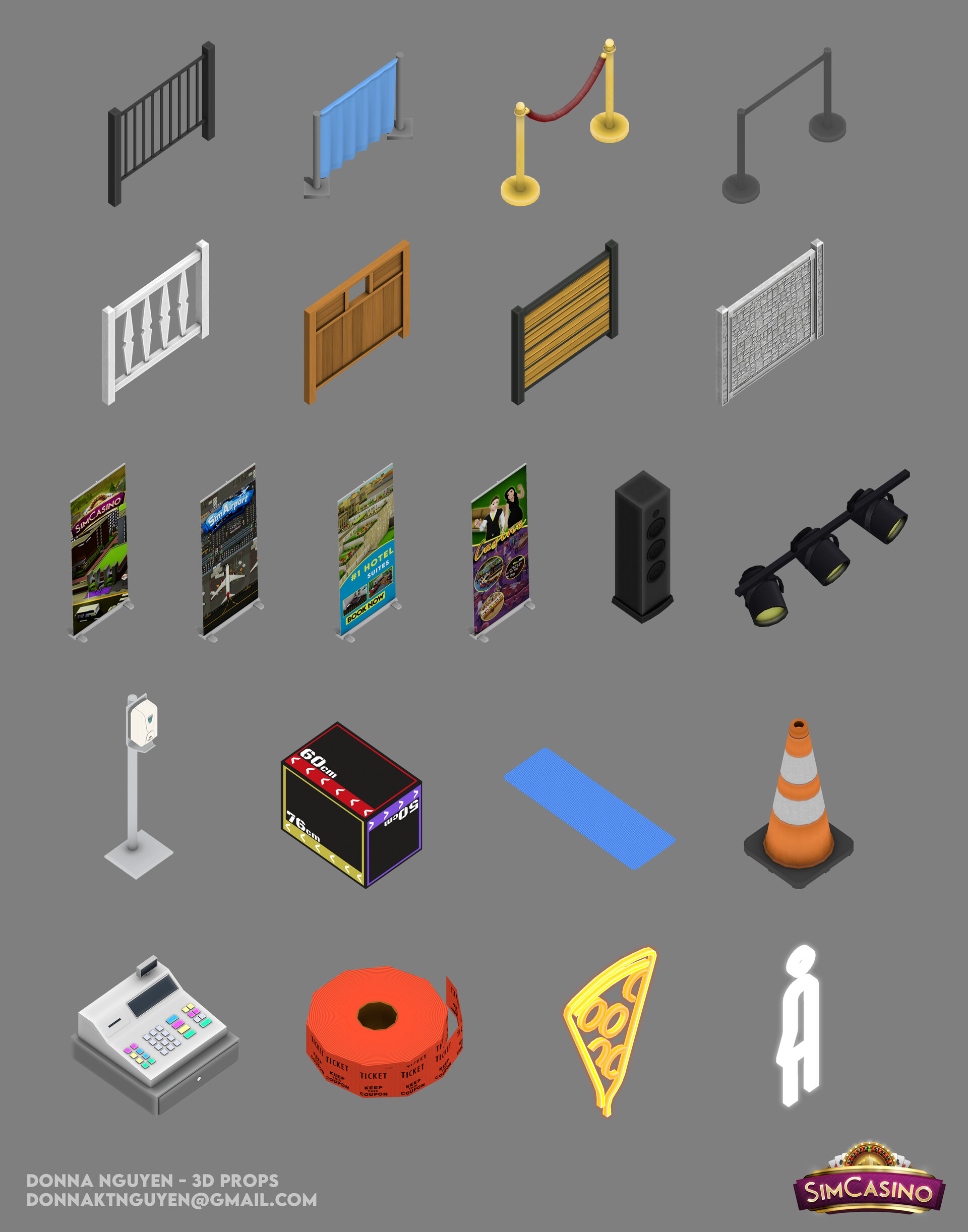 Donna Nguyen - SimCasino 3D Props