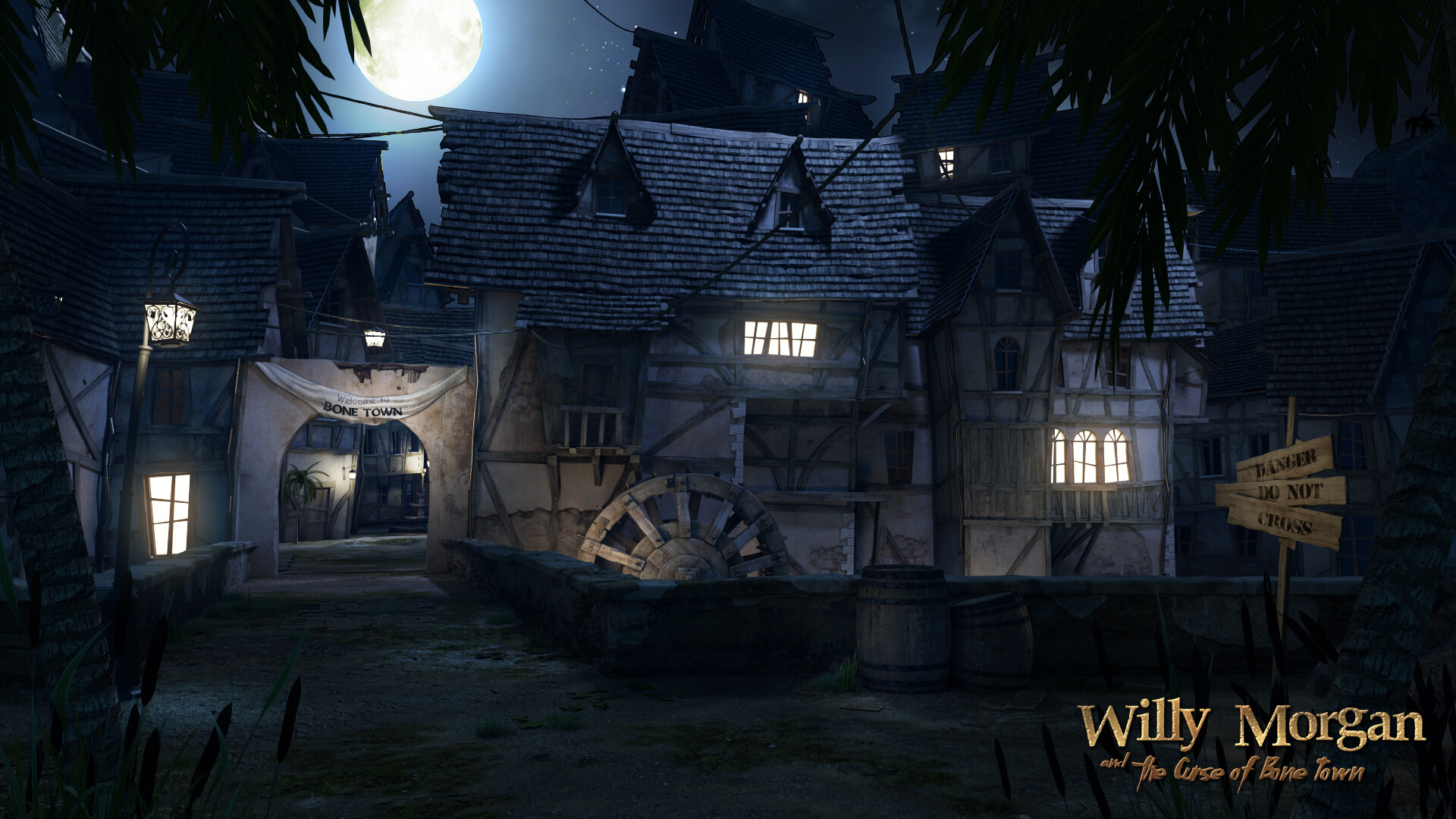 ArtStation - Willy Morgan: Bone Town entrance (night and day)