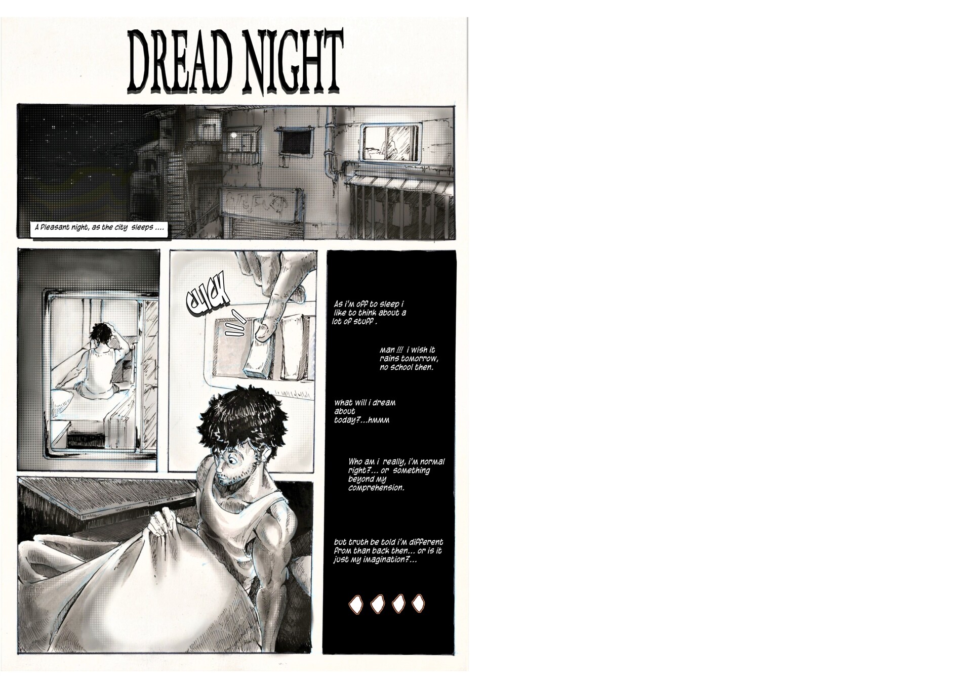 ArtStation - Comic strip: Dread night