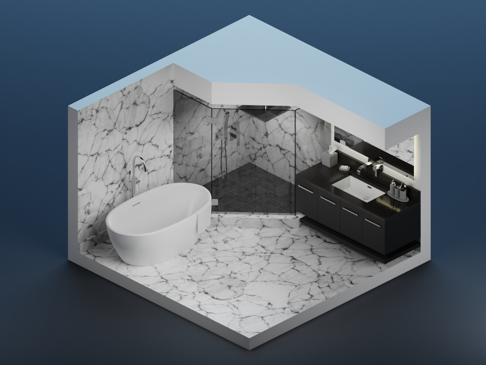ArtStation - Isometric Bathroom