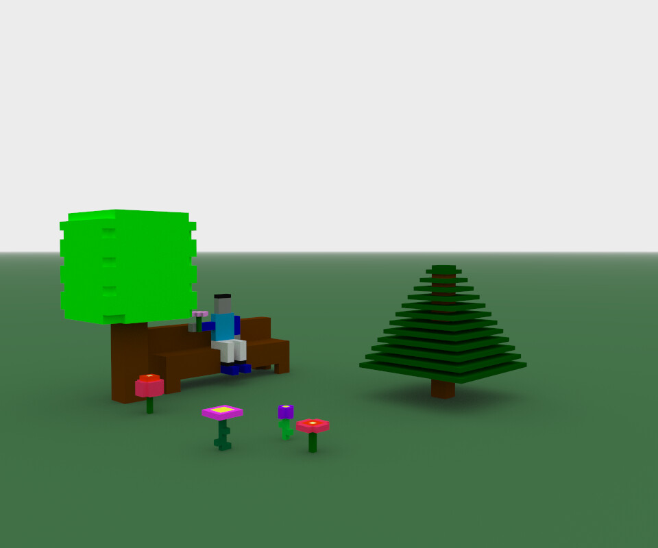 ArtStation - 3D pixel park