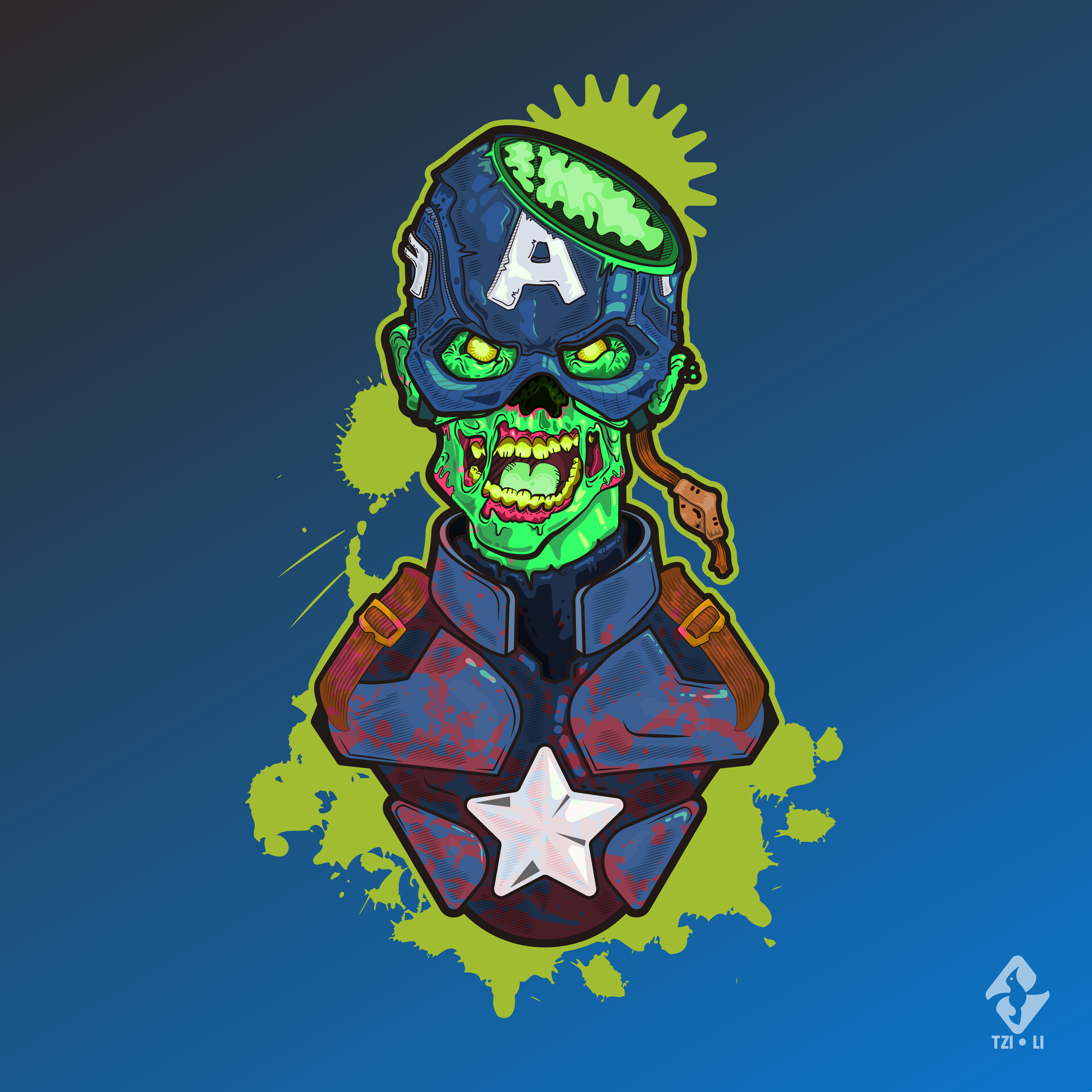 ArtStation - Captain America Zombie