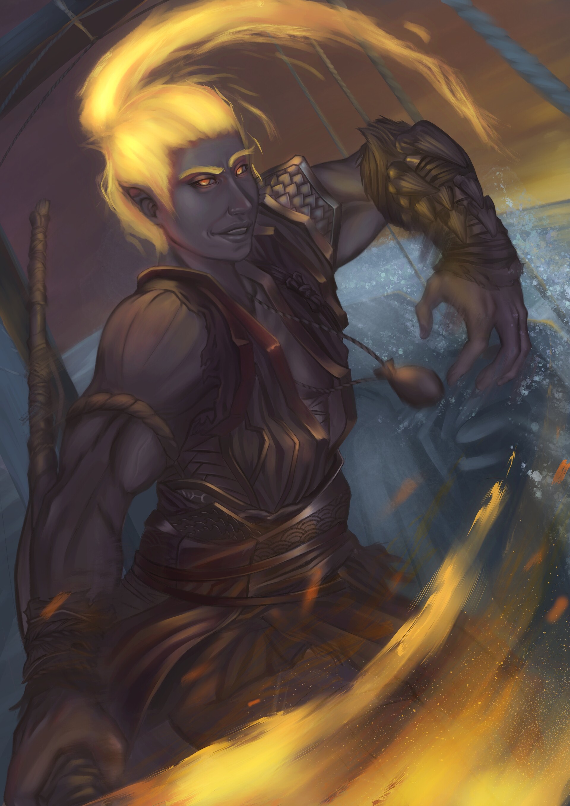 ArtStation - Fire Genasi Pirate