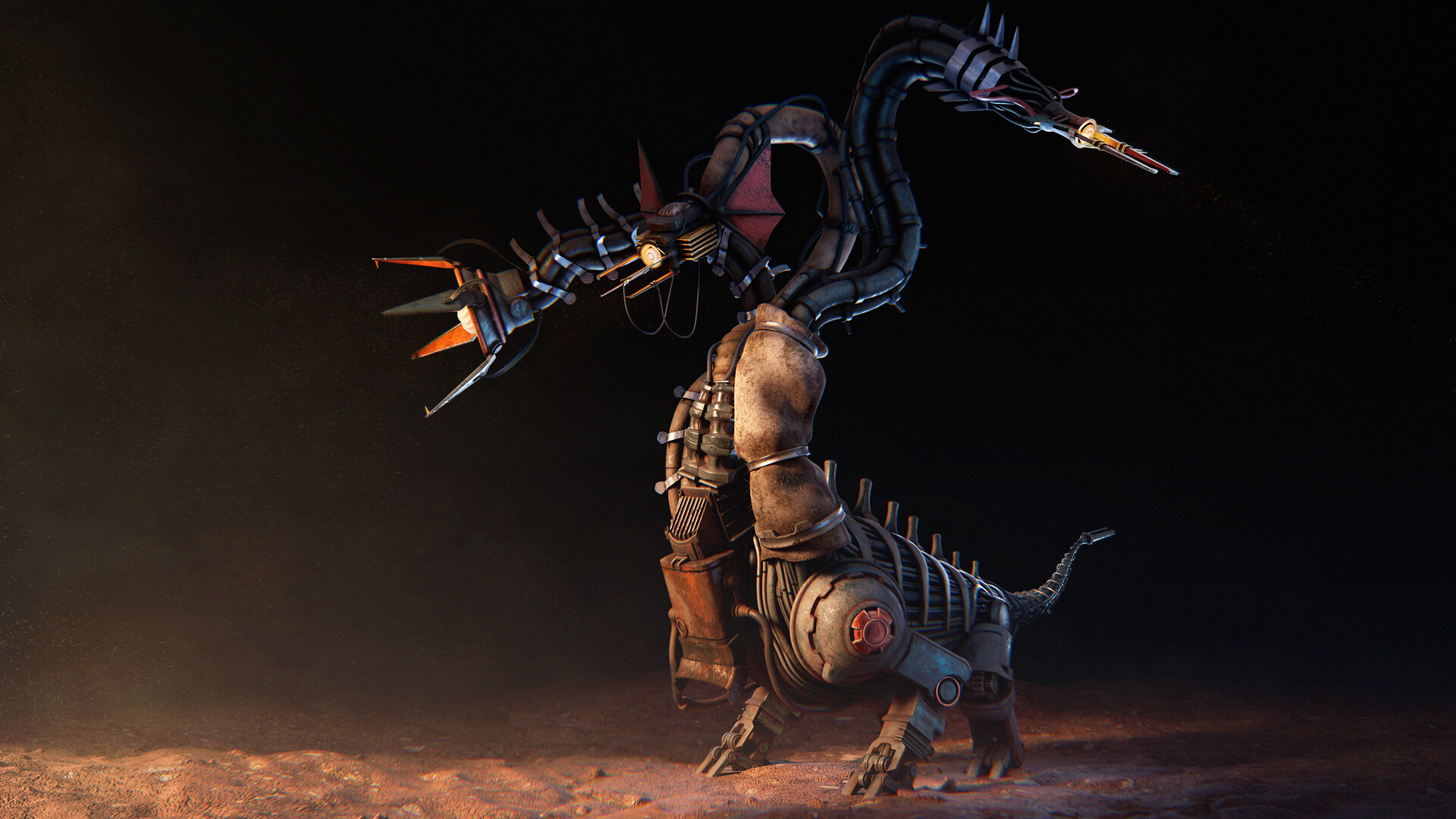 ArtStation - Meca Hydra Modeling