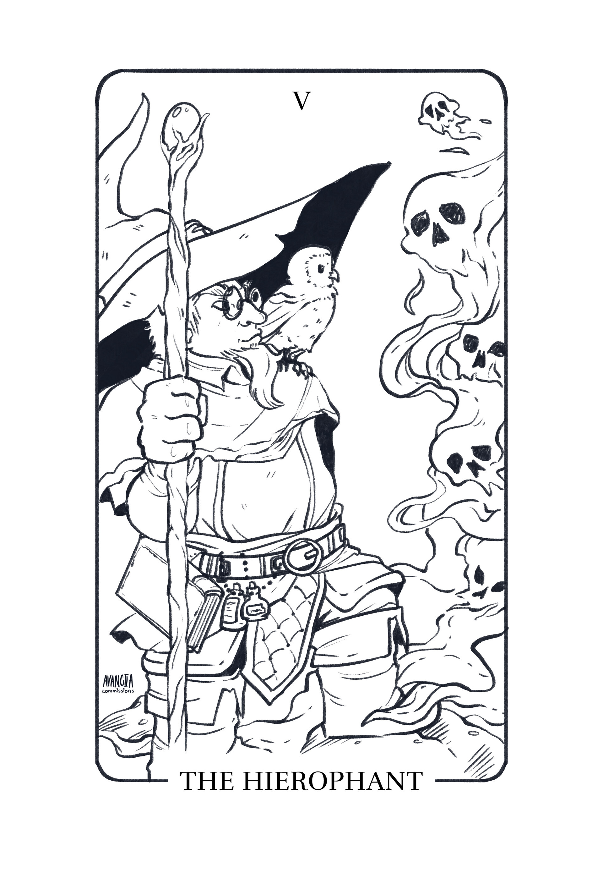 ArtStation - DnD Tarot Card: Calcifer the Dward