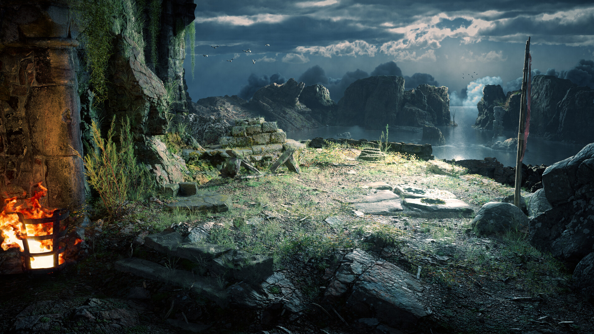 ArtStation - "Ruined Tower Overlook"