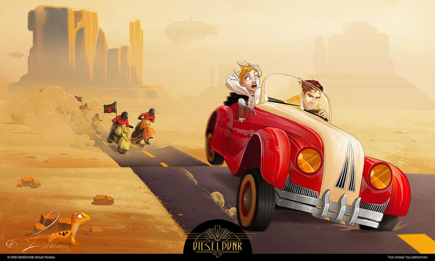 ArtStation - Dieselpunk Street Pirates | Car Chase