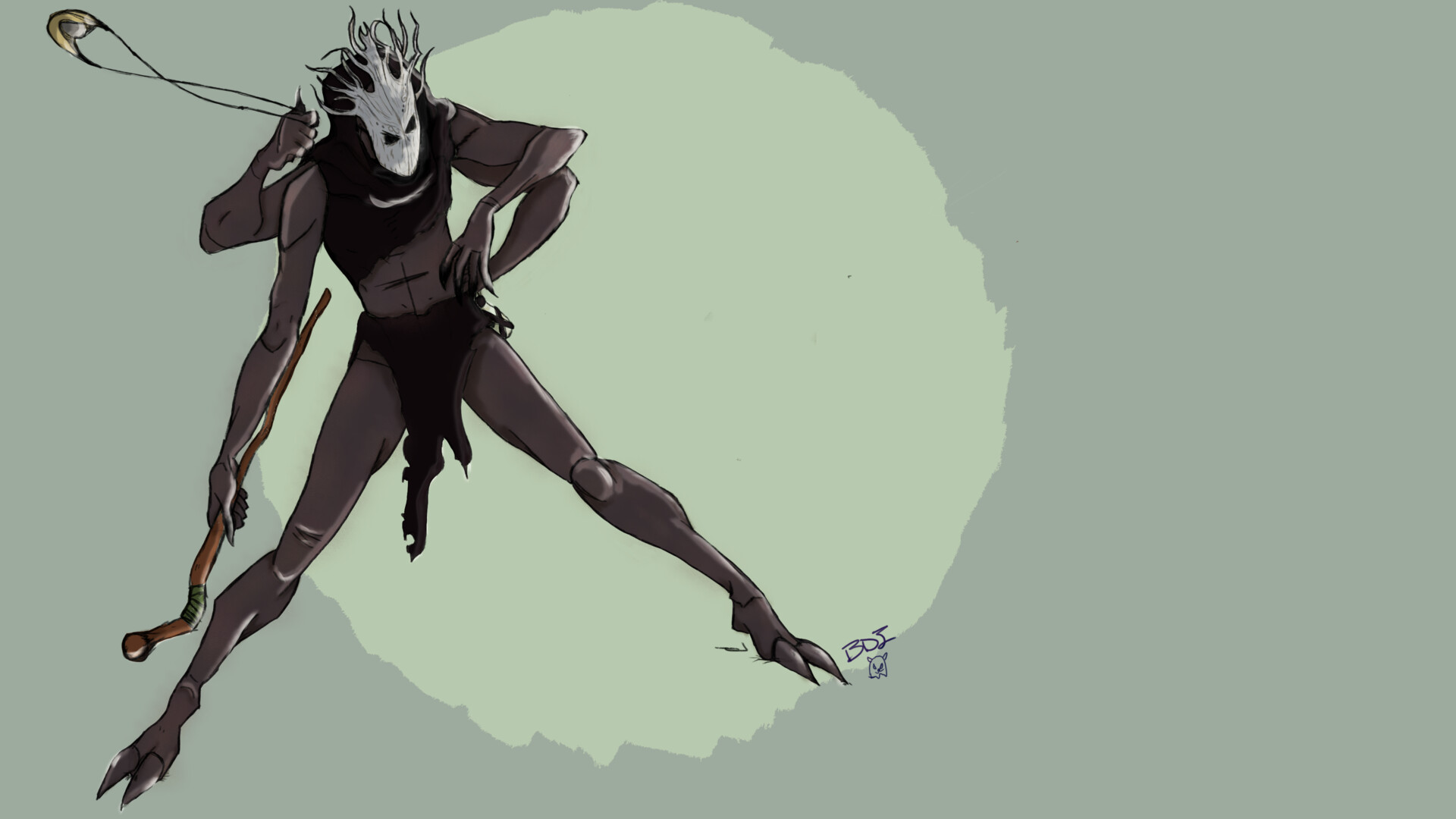 ArtStation - Character Dseign; Araina Monk DnD request