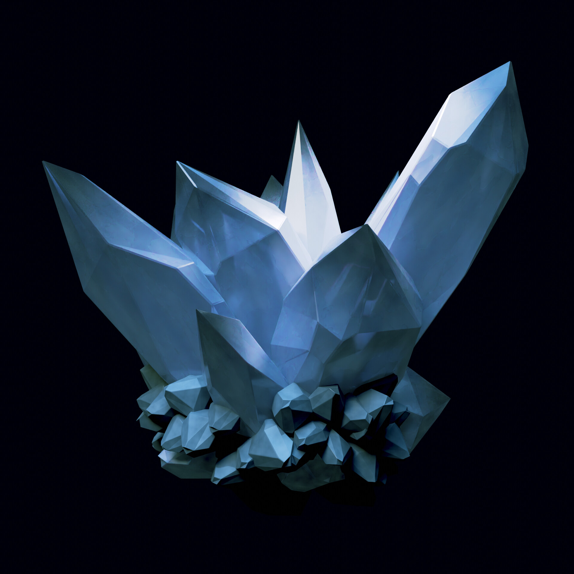 ArtStation - Aquartz - Stylized quartz from depths of ocean