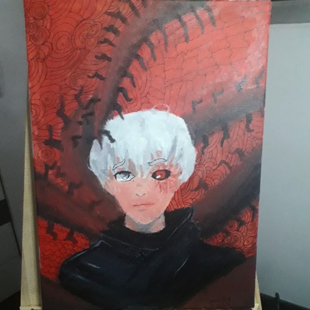 Yasmin Yuriko - Kabeki Ken - Tokyo Ghoul: My first traditional painting