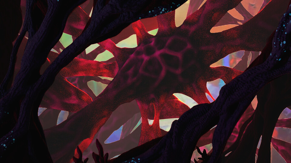 ArtStation - Warped Mycocaverns- 3D Environment Modeling & lighting