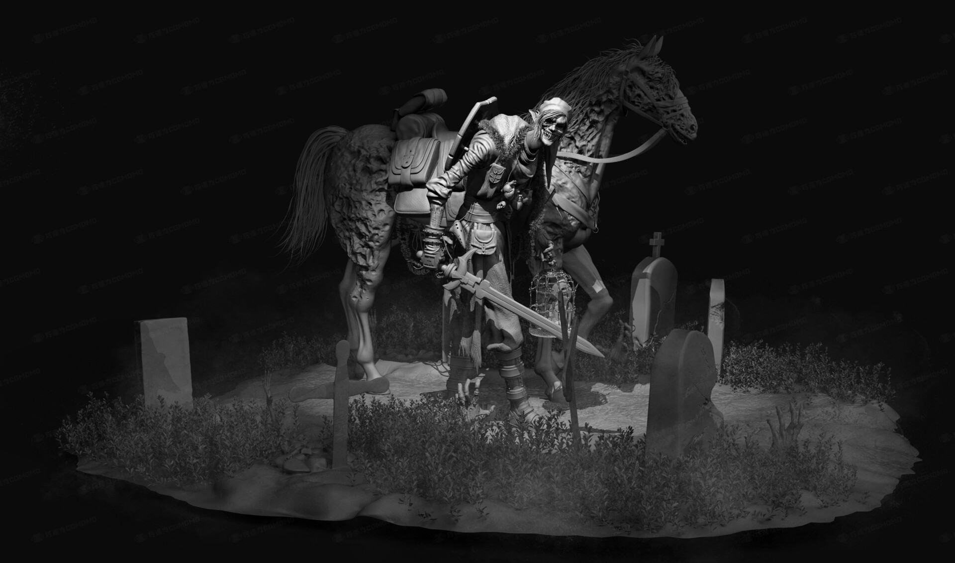 巧课力 CGmomo - 汪维维-ZB雕刻-临摹作品《觅食》