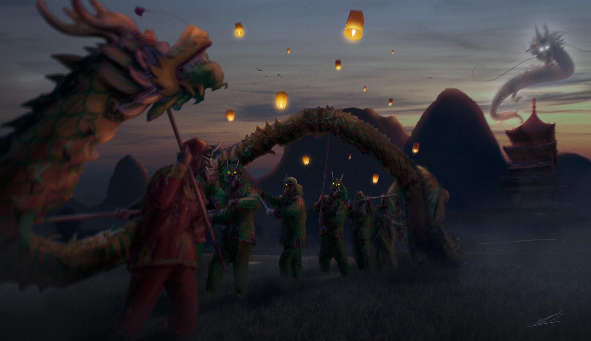 ArtStation - Dragon´s dance