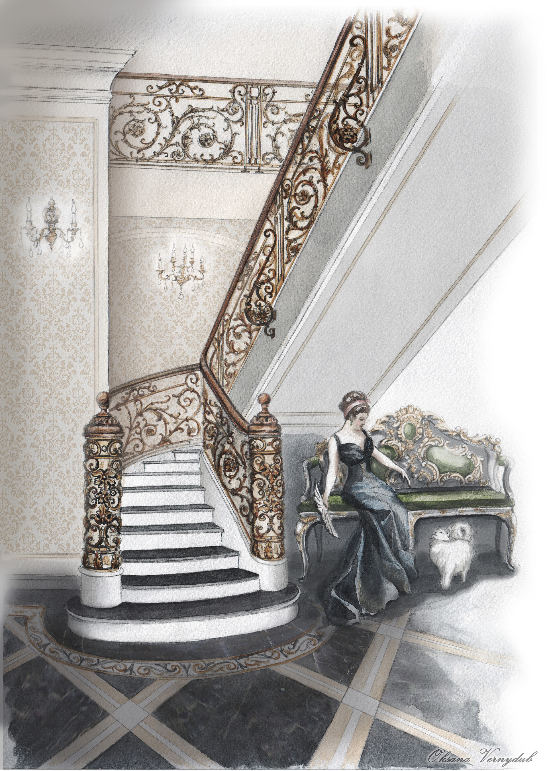 ArtStation - Sketch of forging in the interior