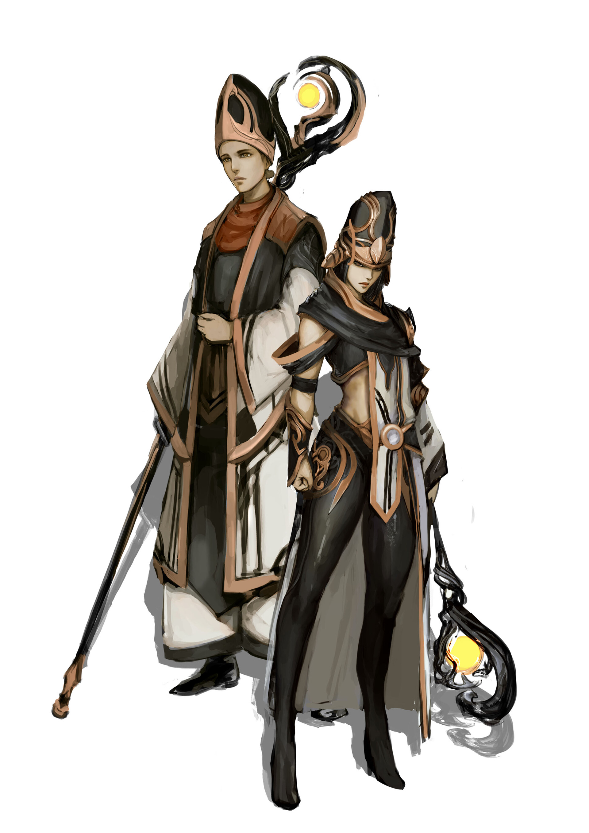 ArtStation - priest and archer