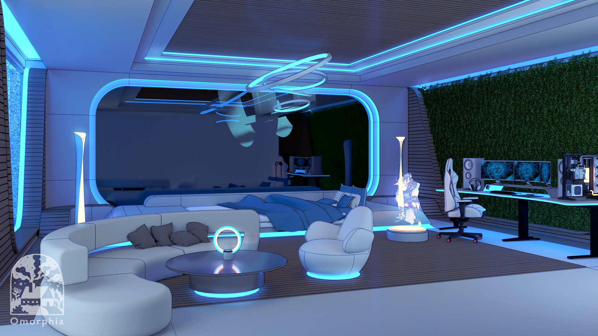 Omorphia Visual - Space Bedroom