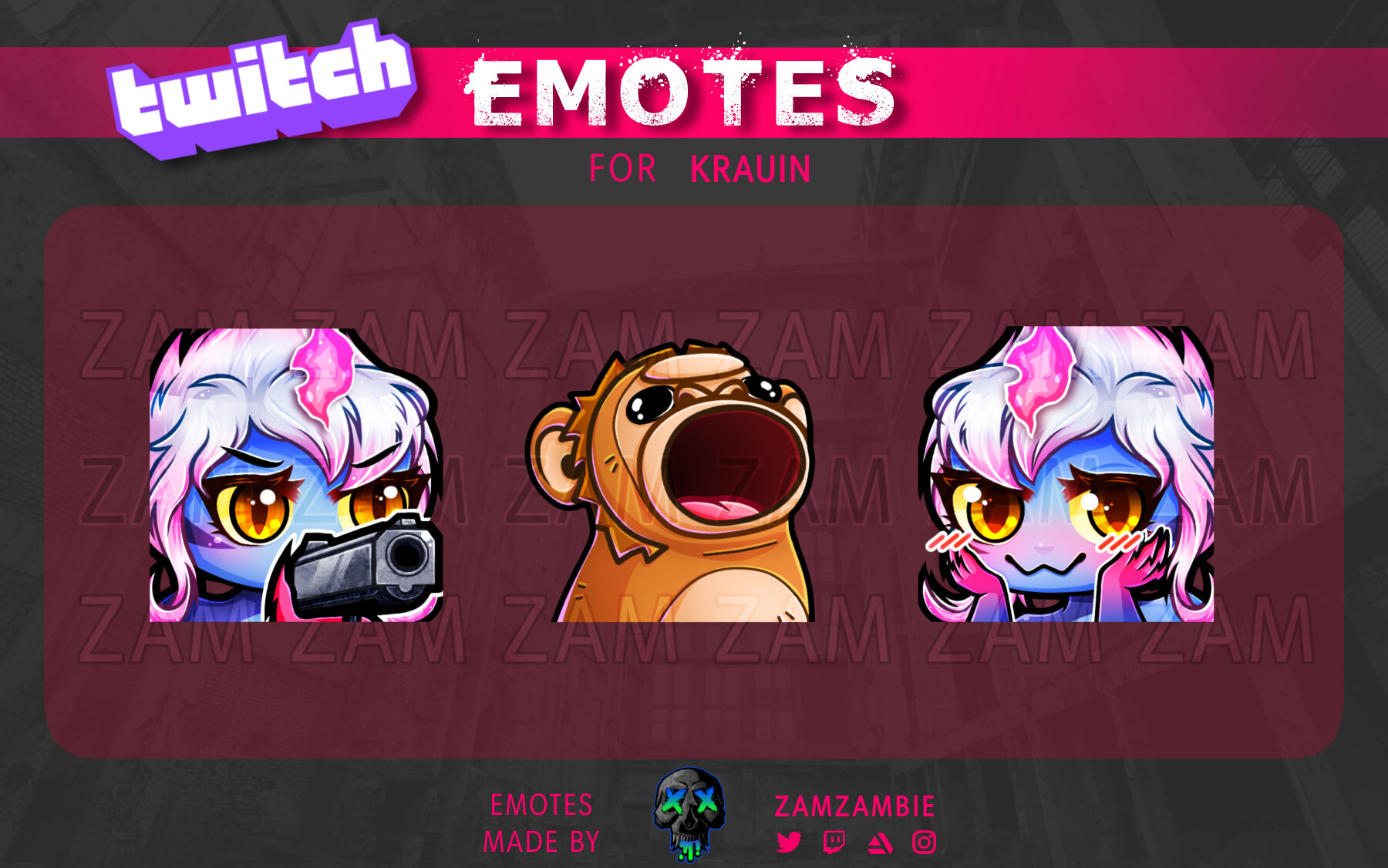 ArtStation - Custom Emotes - Krauin