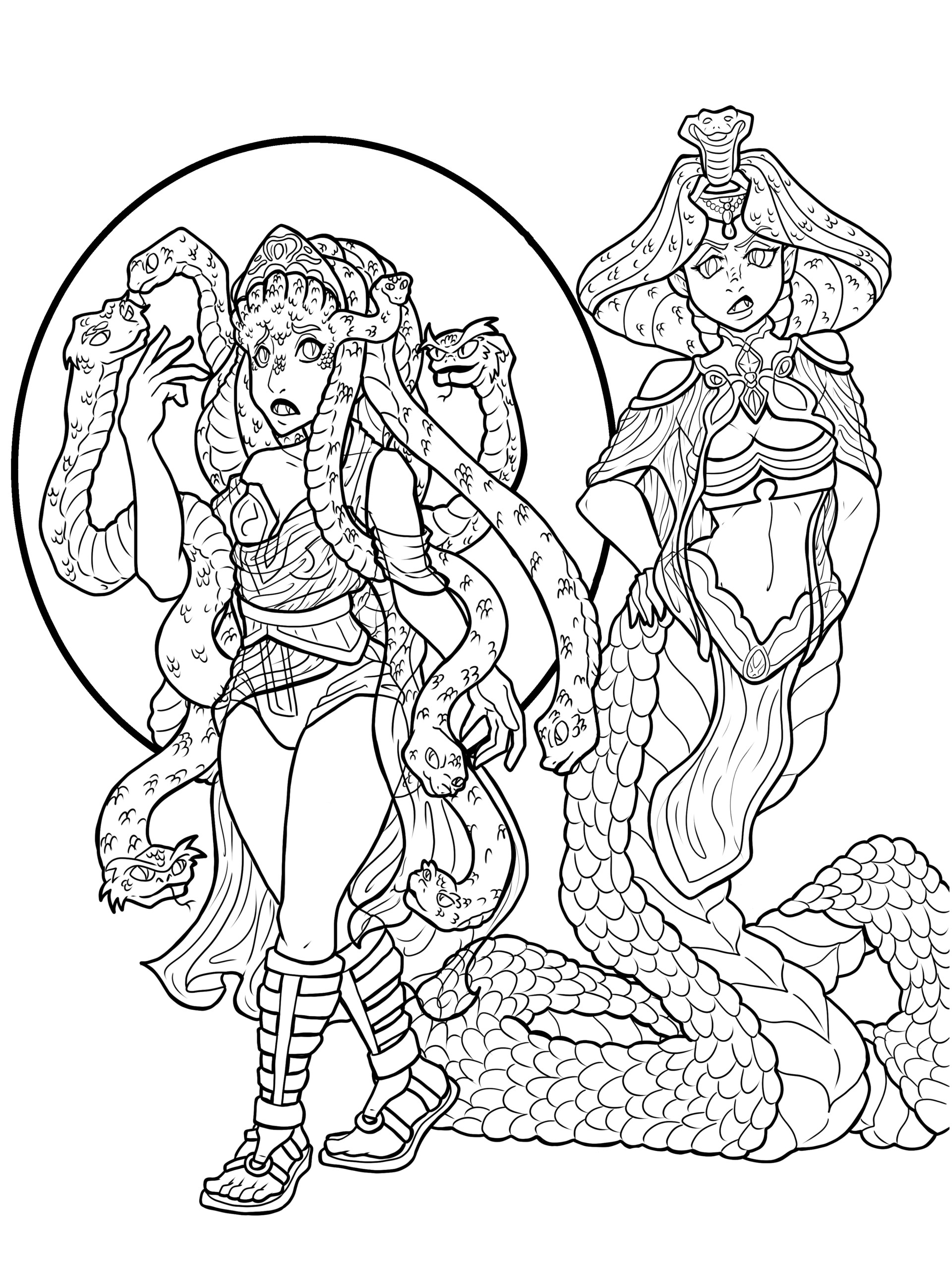 coloring pages of medusa