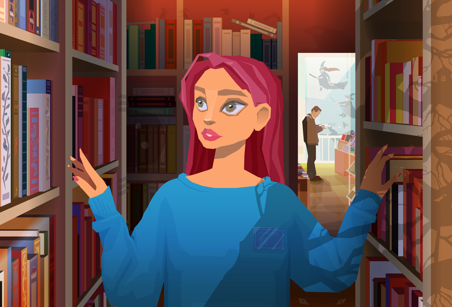 ArtStation - Library or bookstore