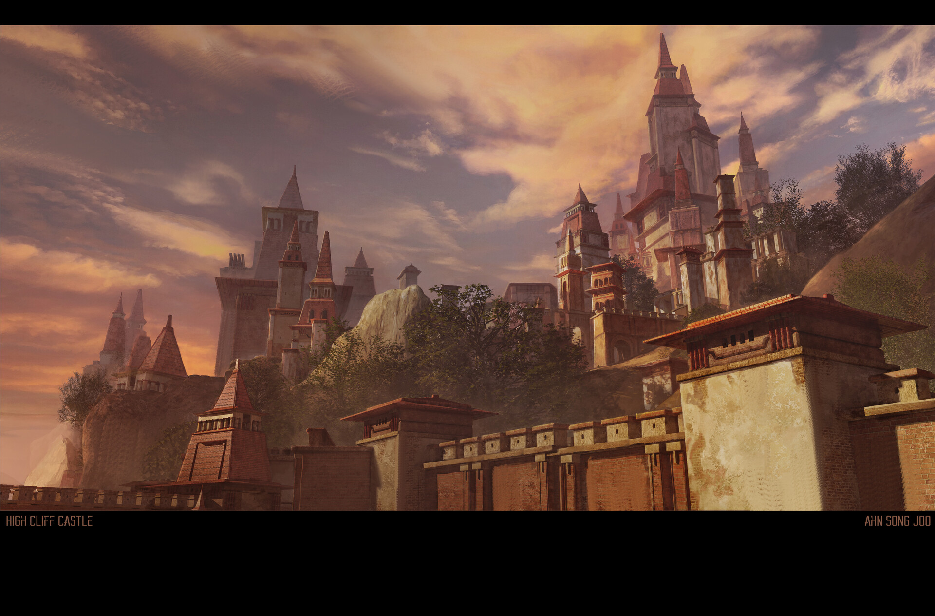 ArtStation - high cliff castle
