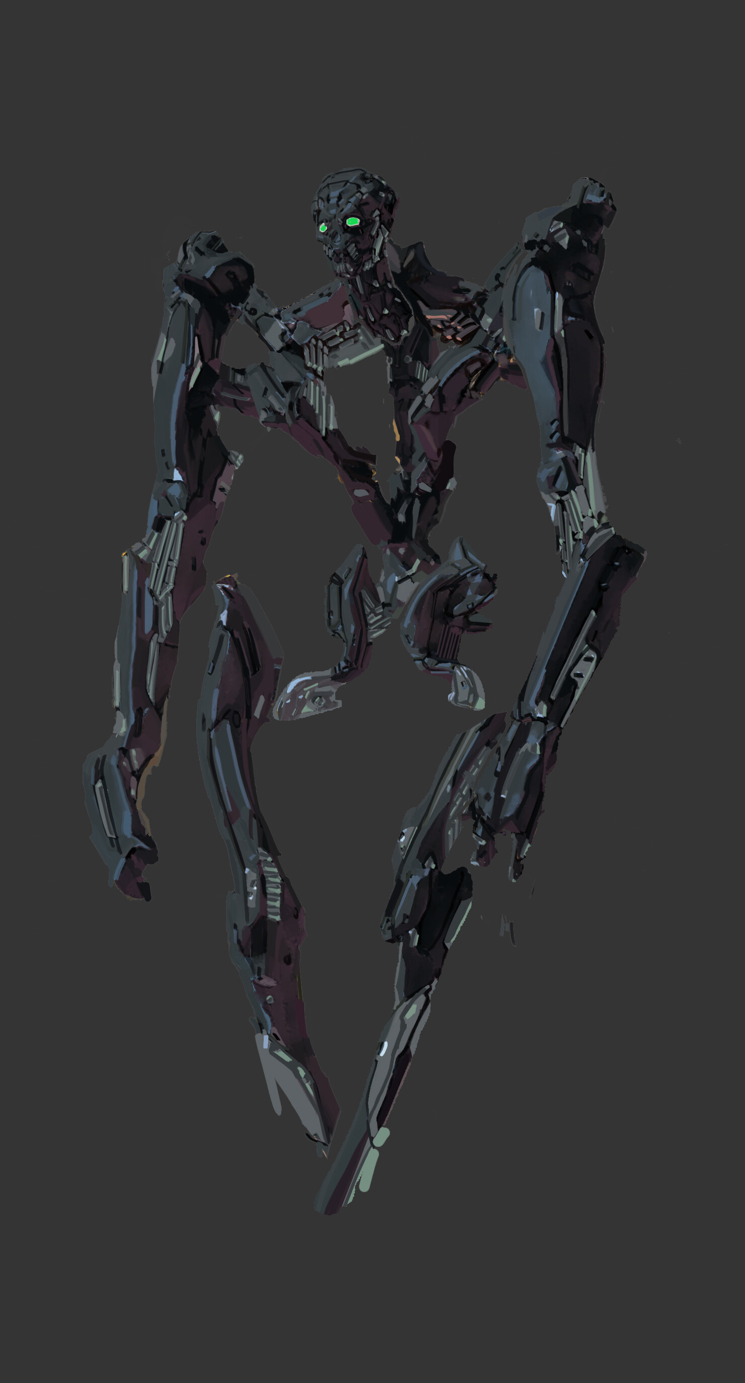 Torben Lindström - Cybernetic Skeleton - Animated Concept Art Workflow R&D