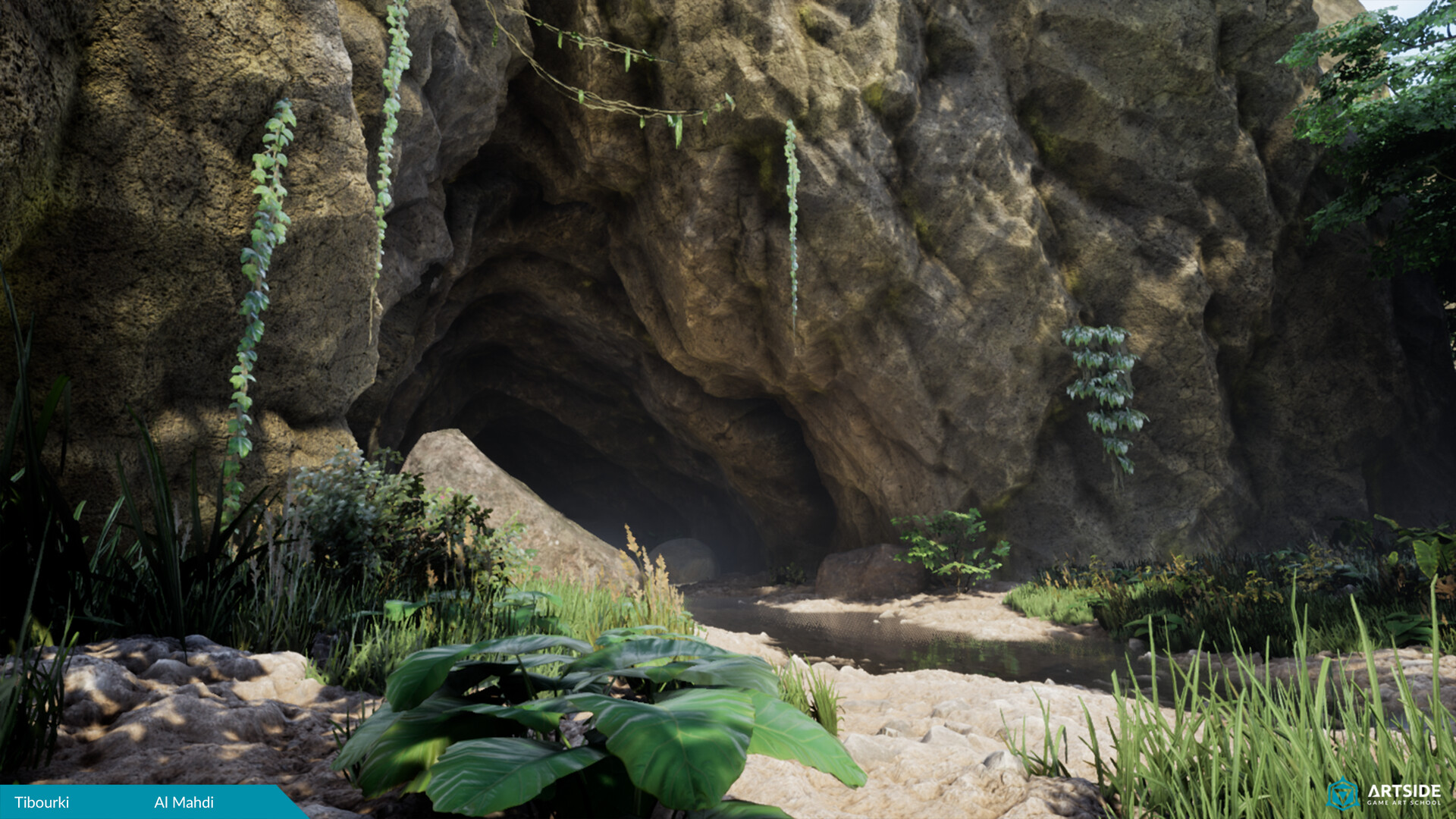 ArtStation - Tropical forest Cave