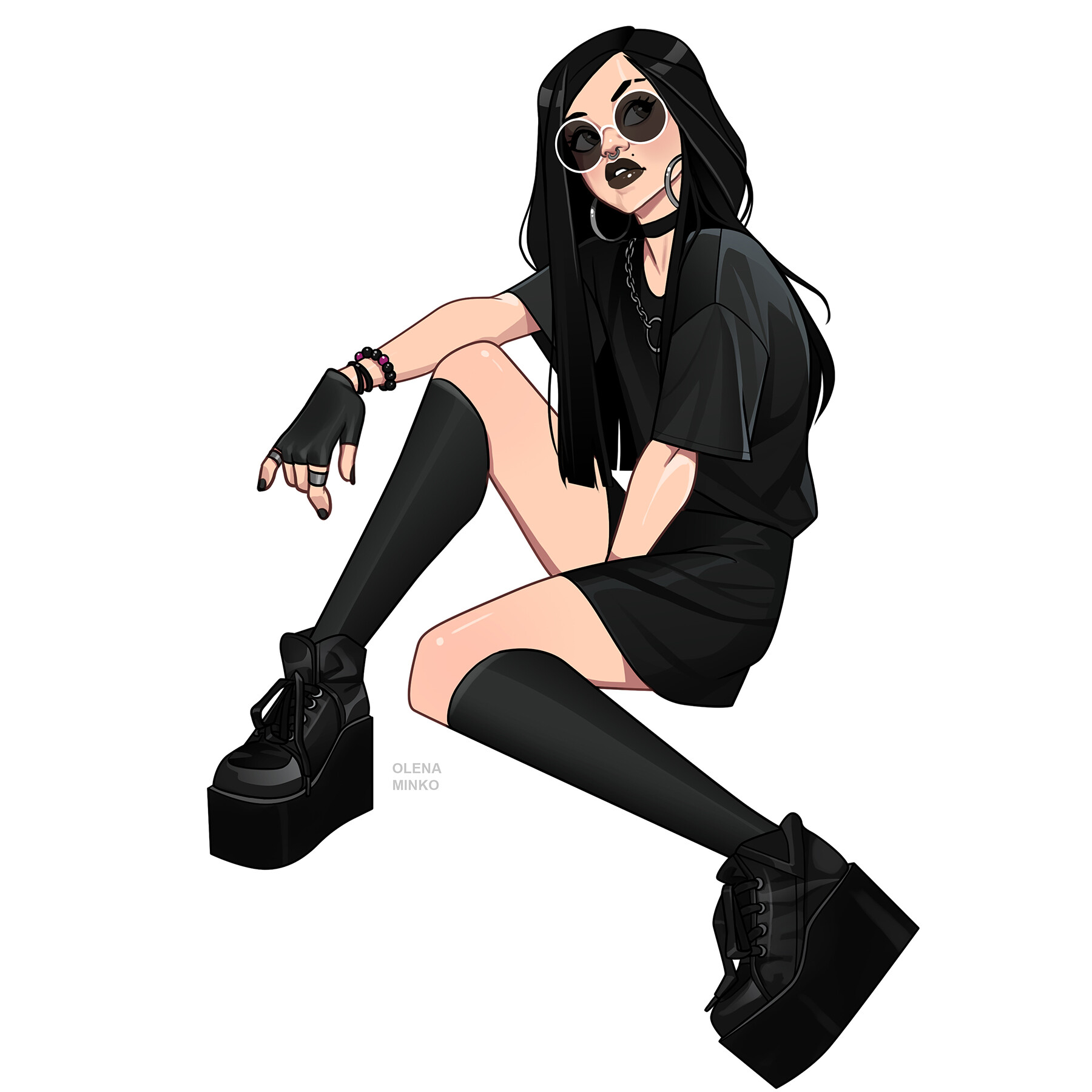 ArtStation - Goth girl