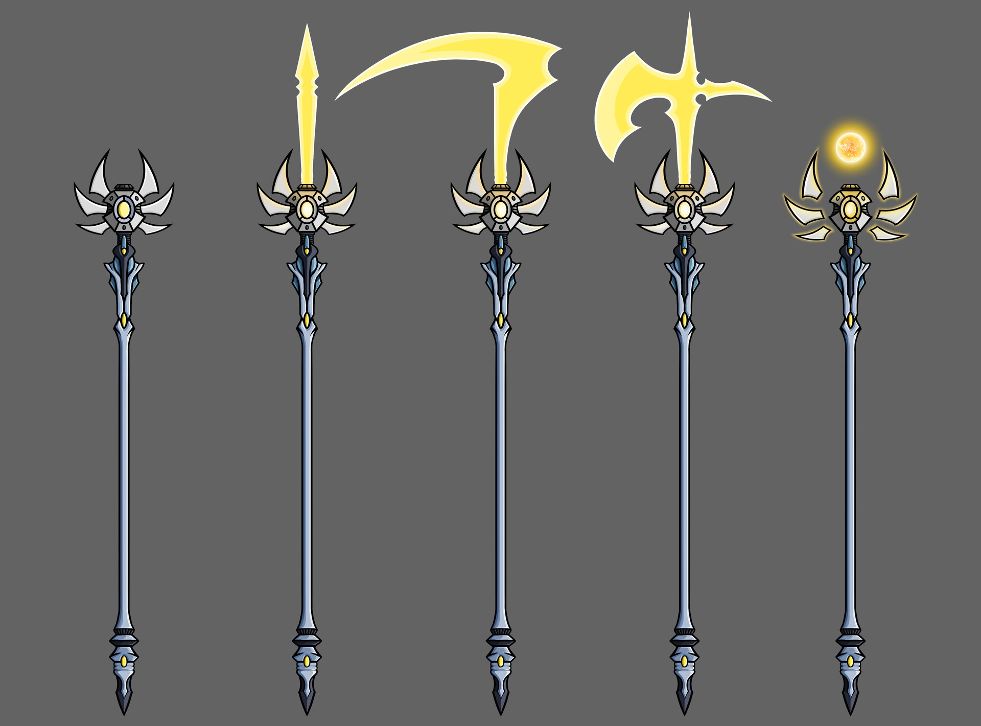 ArtStation - Tecnho-magic energy sceptre - commission