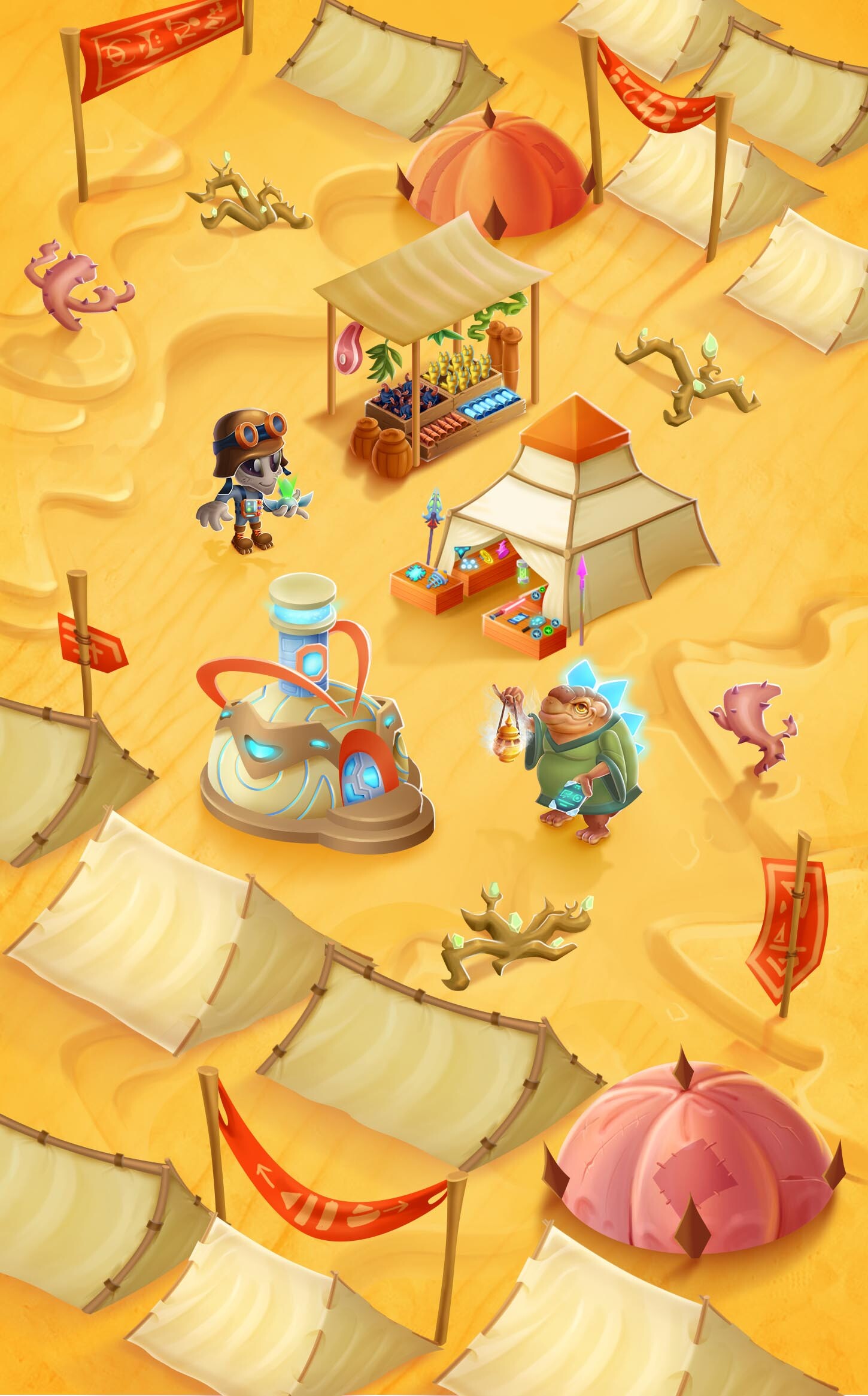 ArtStation - Alien Market - illustration of We're making a game called ...