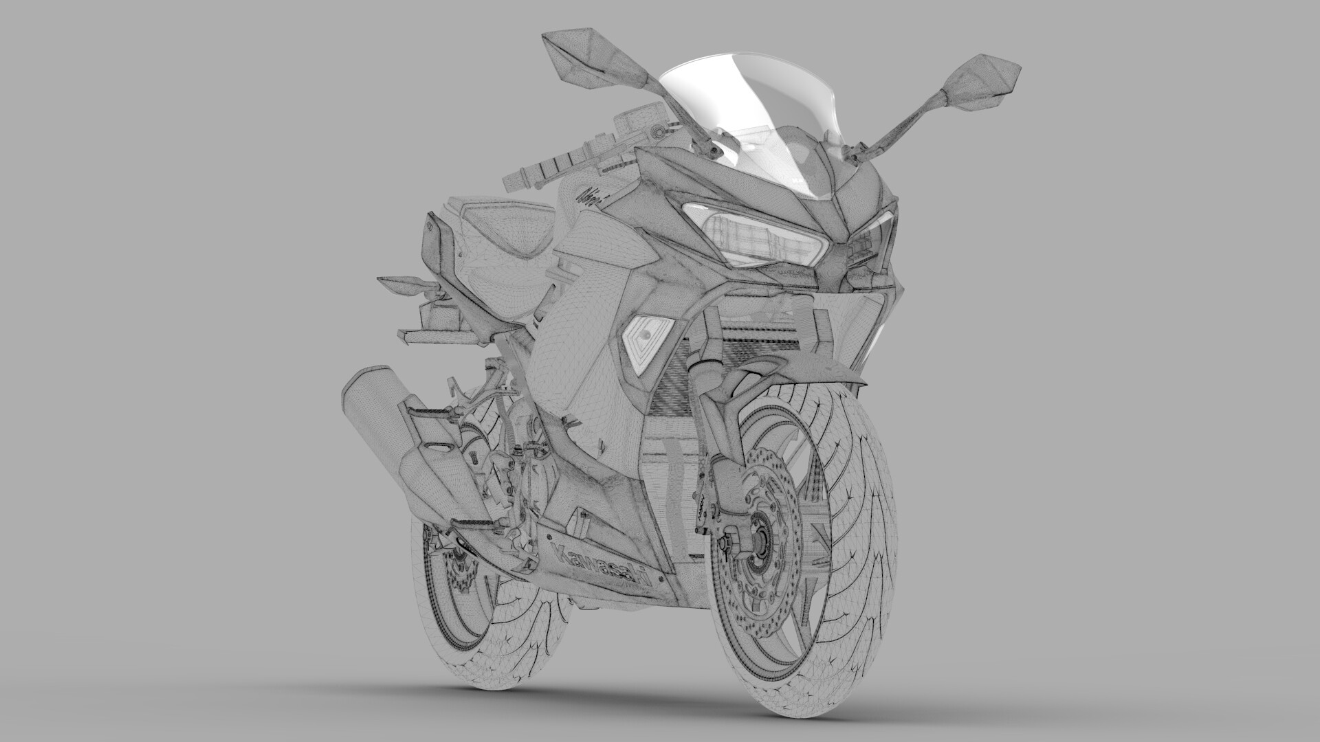 how to draw kawasaki ninja