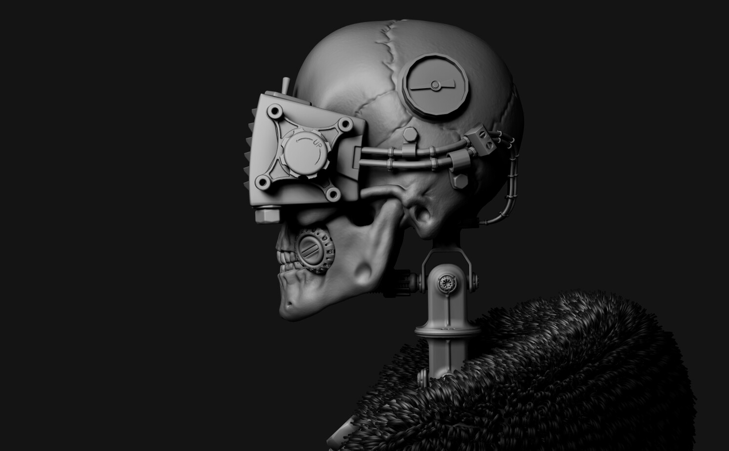 ArtStation - Robotic Skull