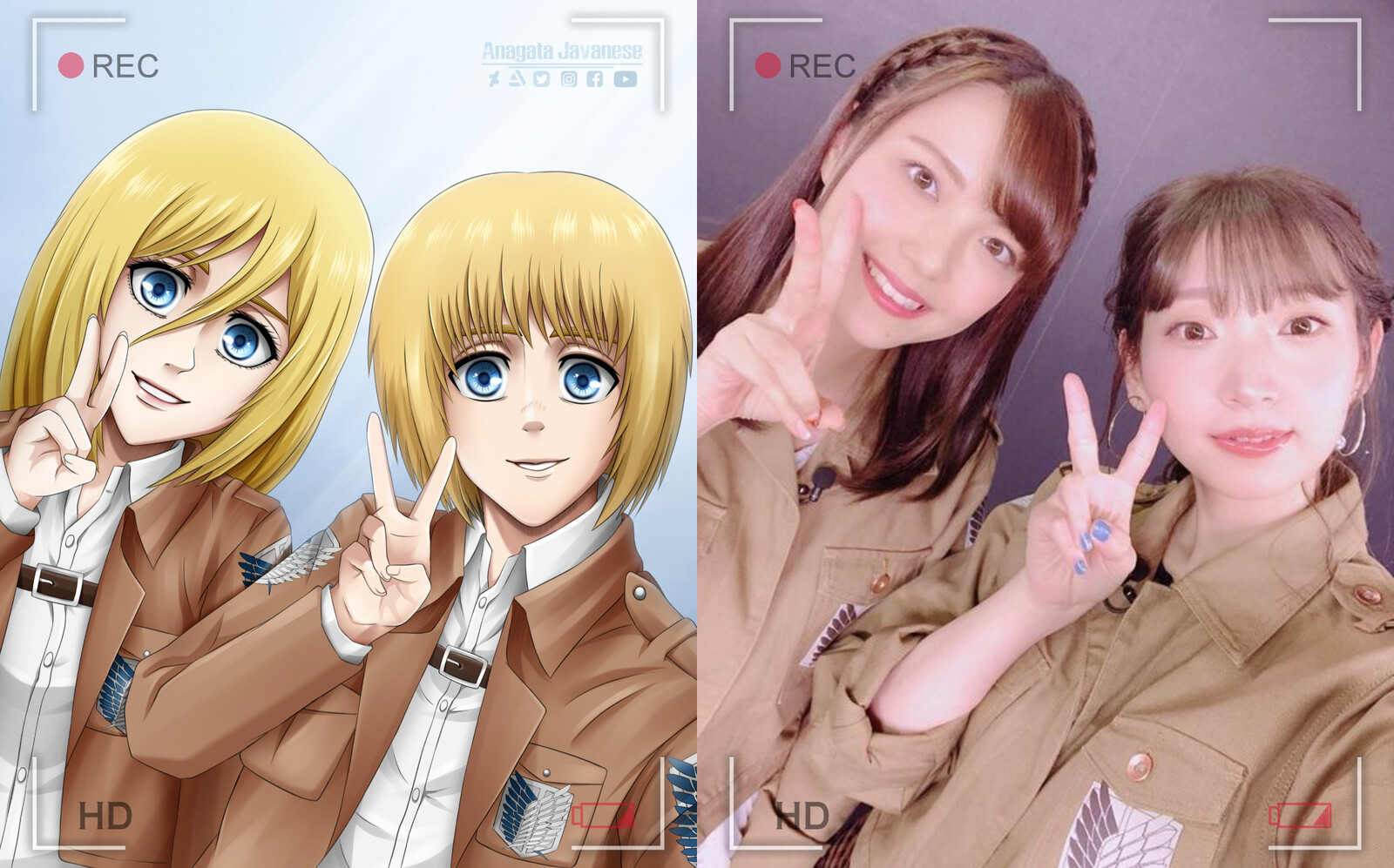 Anagata Javanese - Historia & Armin X Voice Actress Attack on Titan