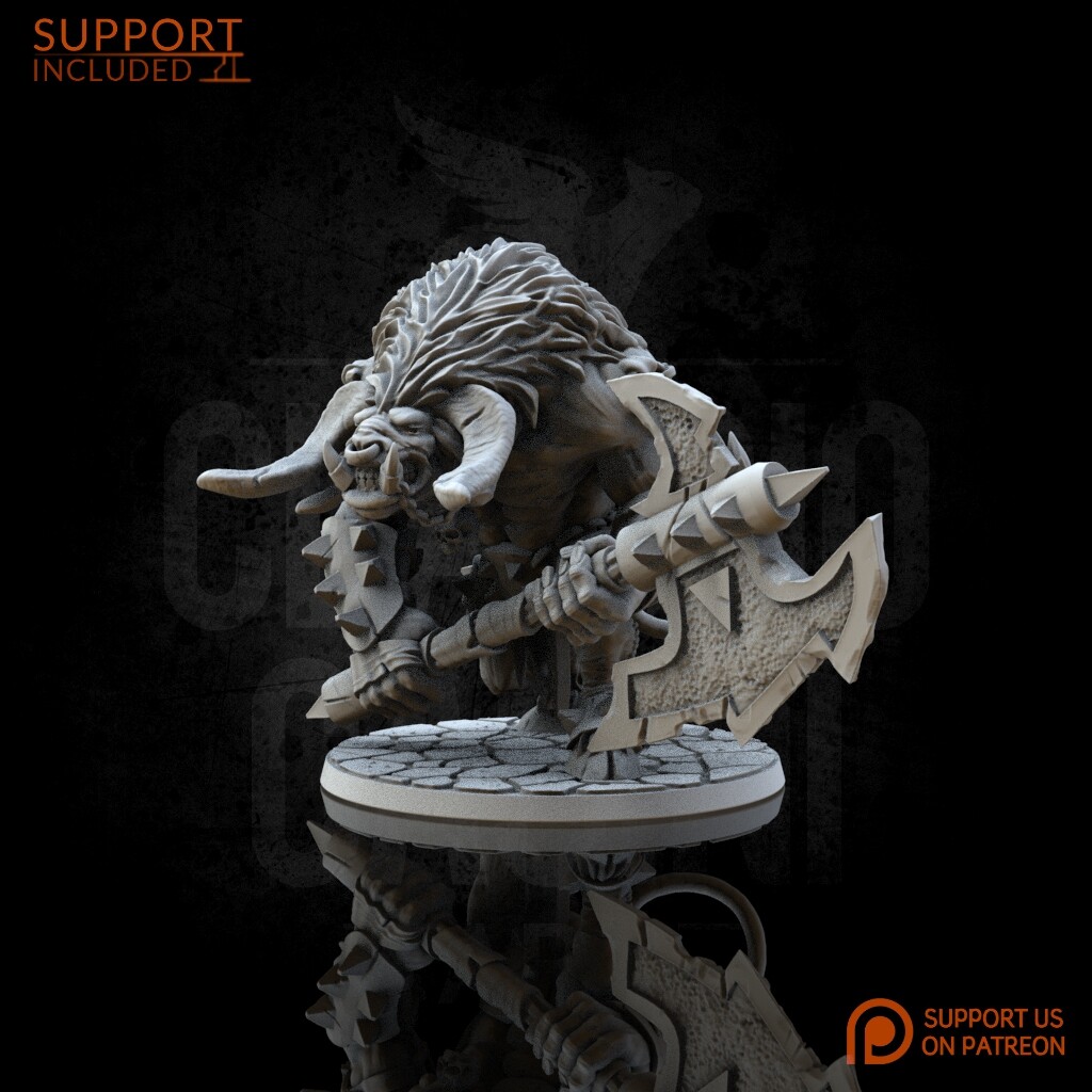ArtStation - Minotaur miniature for my patreon page