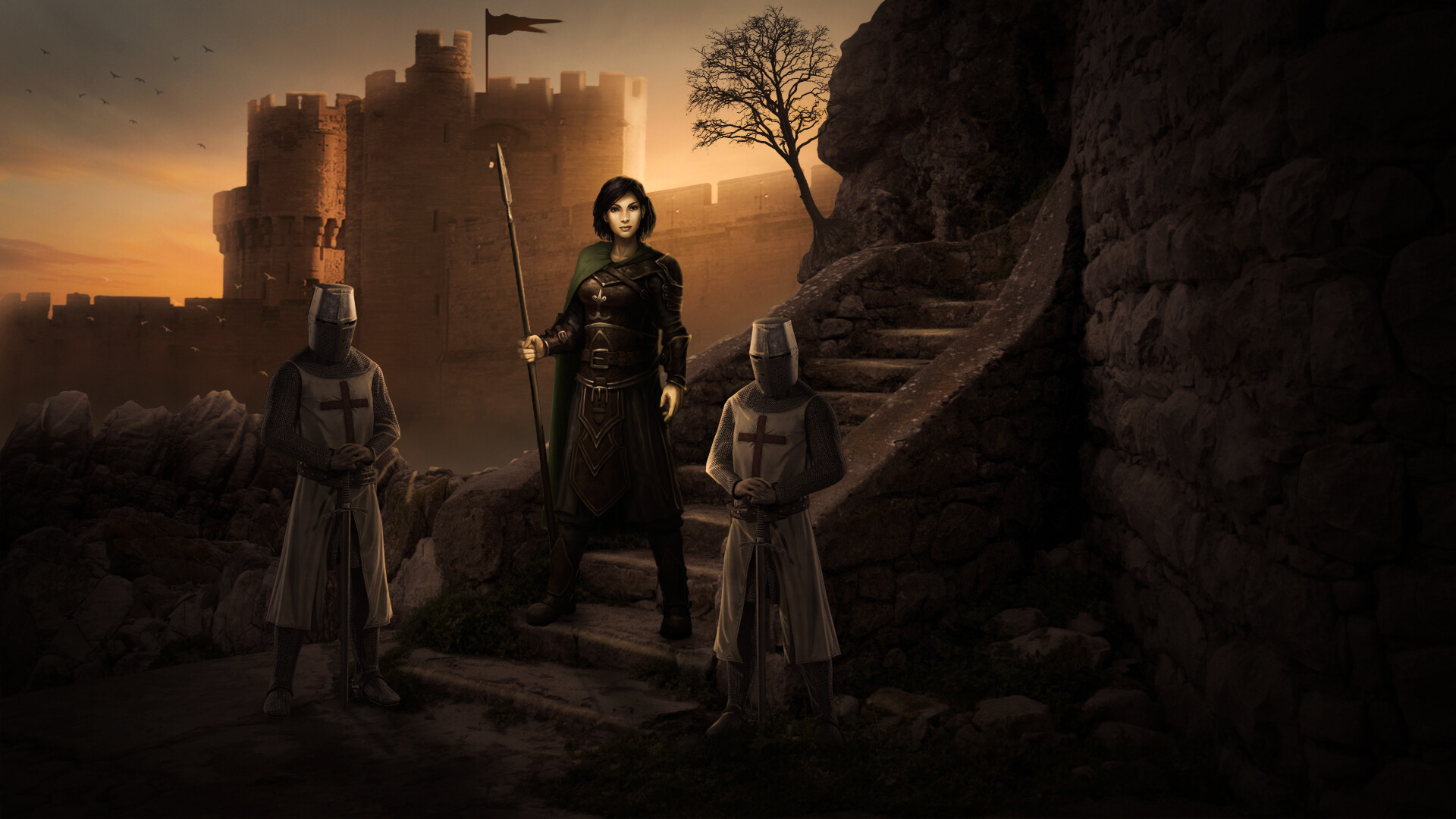 ArtStation - Castle With Knight's