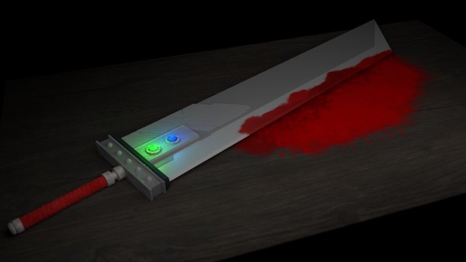 ArtStation - Cloud Buster Sword 3D Render