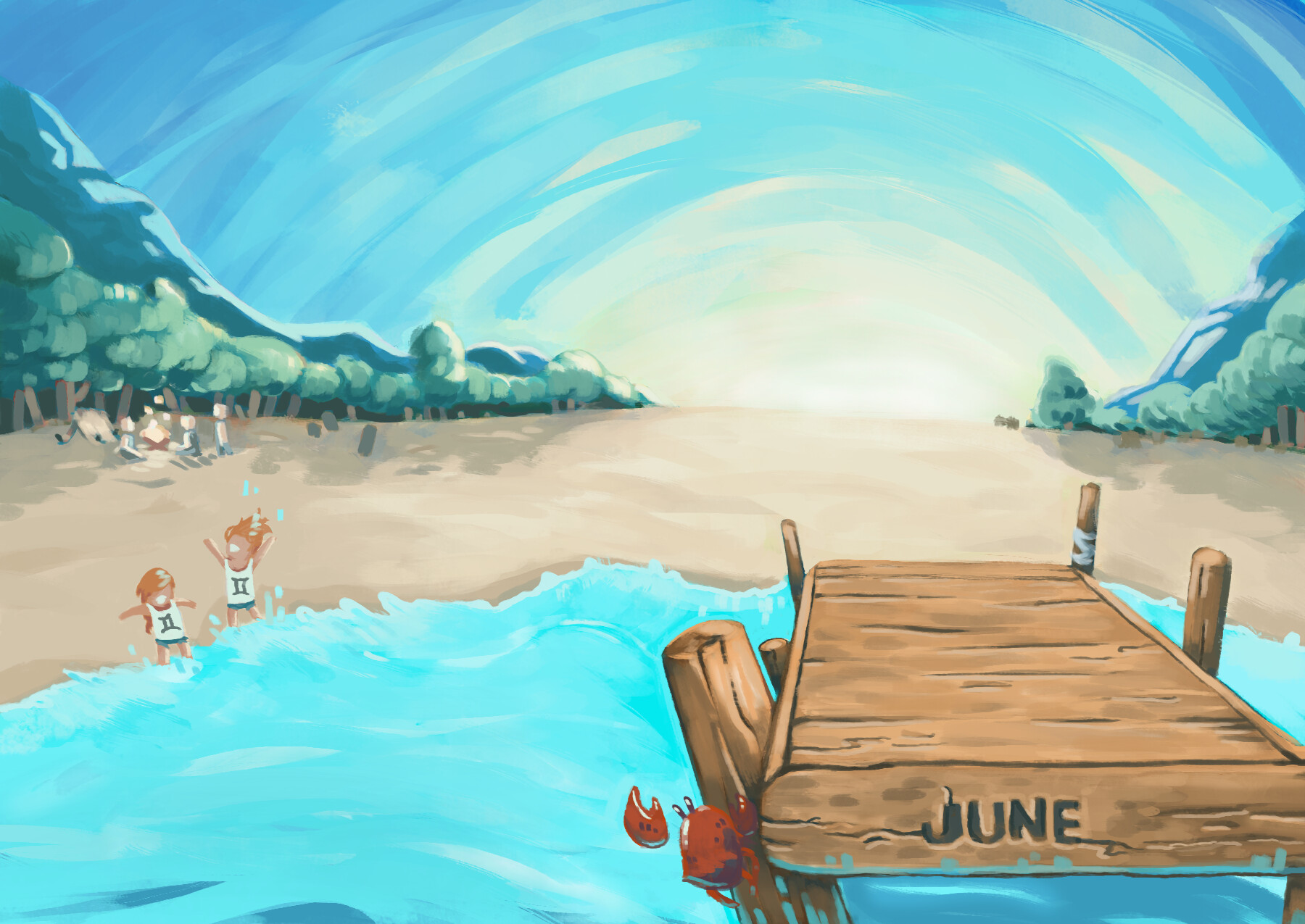 ArtStation - Month of June Zodiac Postcard