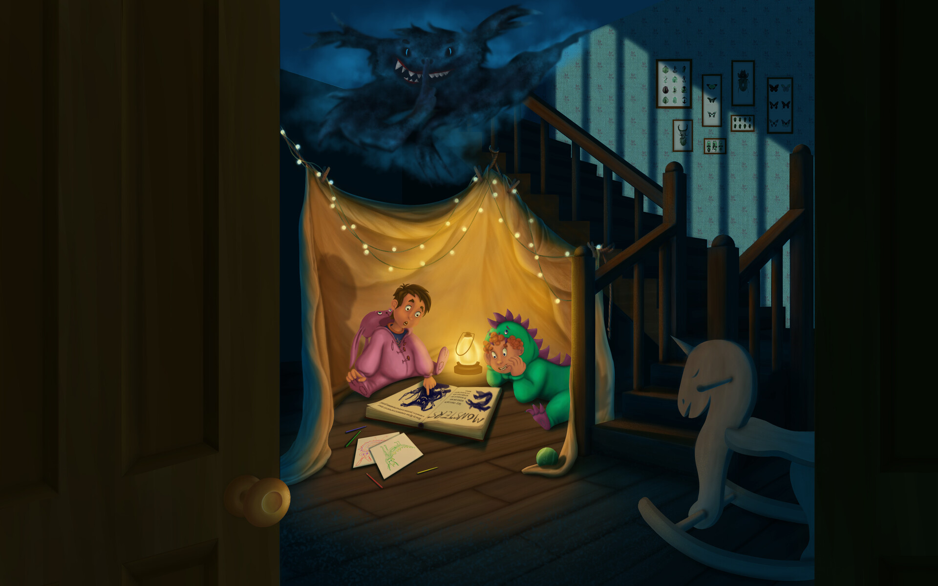 ArtStation - "Bedtime stories" / Иллюстрация "Сказки на ночь"