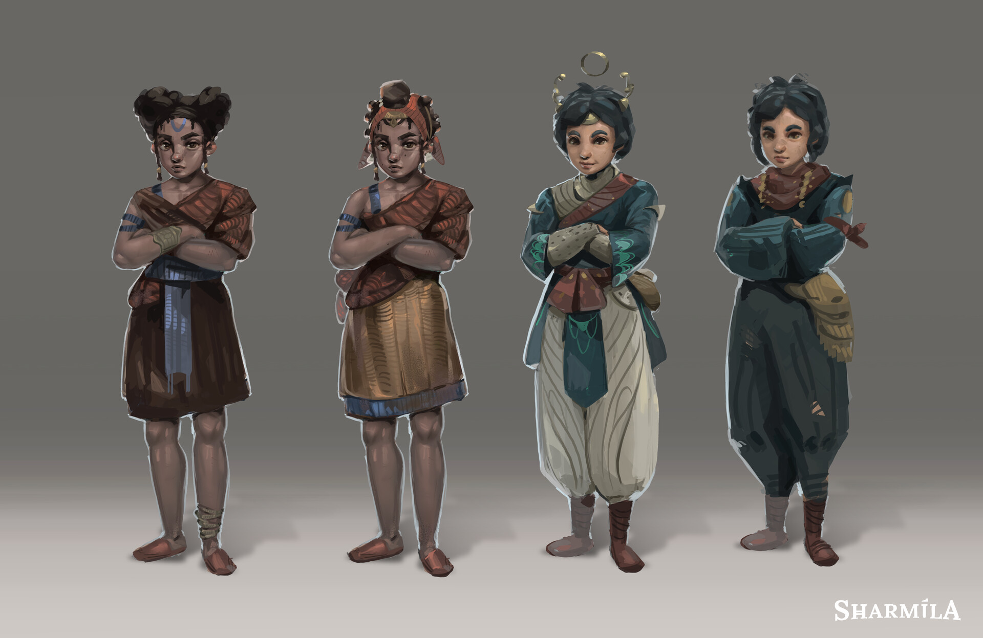 Hussein Nabeel - sharmila character concepts (Early development)
