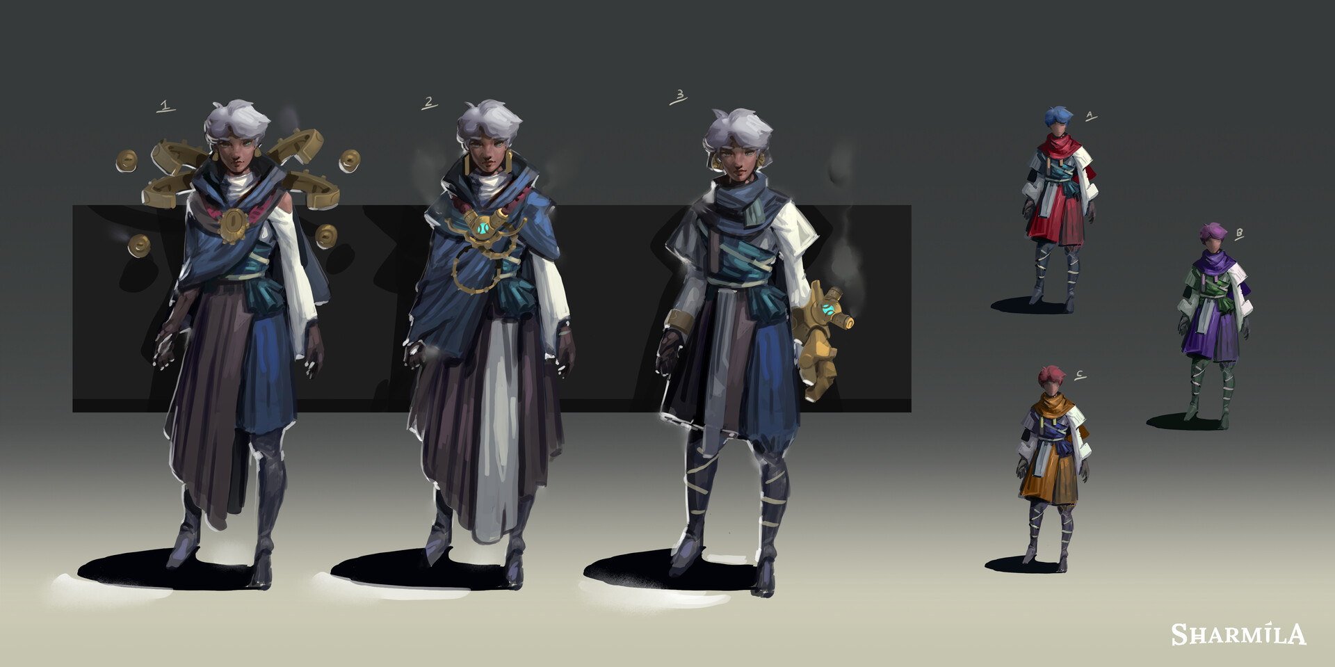 Hussein Nabeel - sharmila character concepts (Early development)