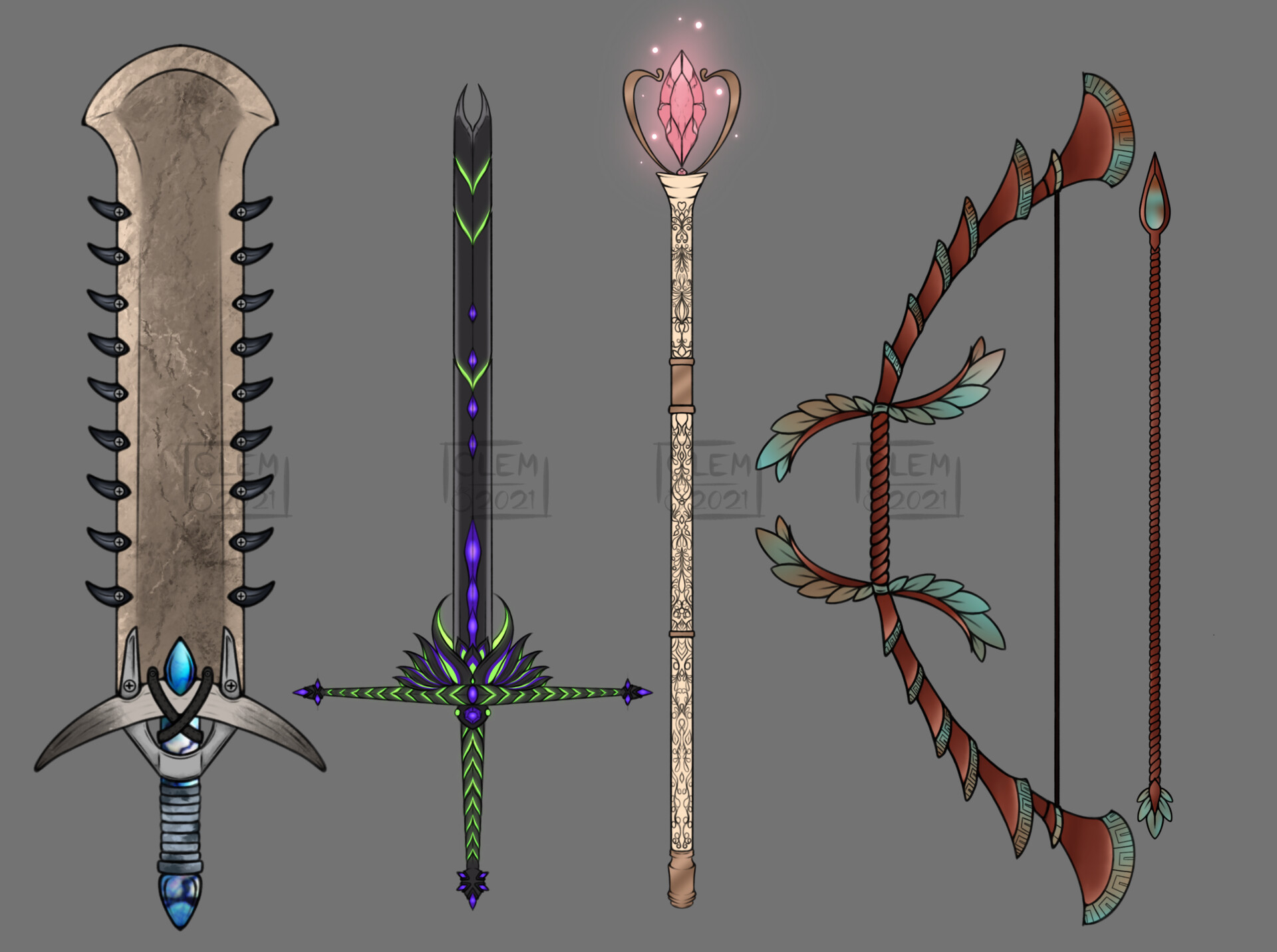 ArtStation - Weapon Sketches 001