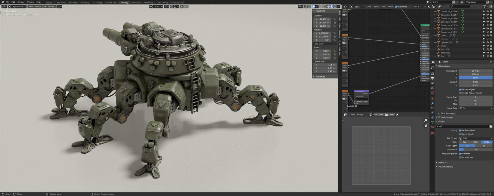 Daniel Palmi - RX-67 X Experimental Hexapedal Tank - Fictional concept ...